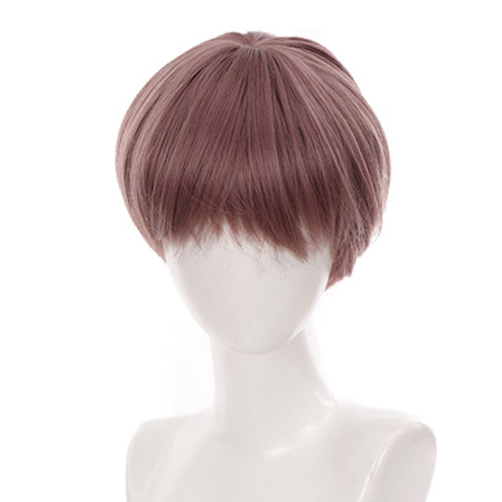 Natural Wigs Handmade Toupee Full Head Short Hair for Coser - Walmart.com