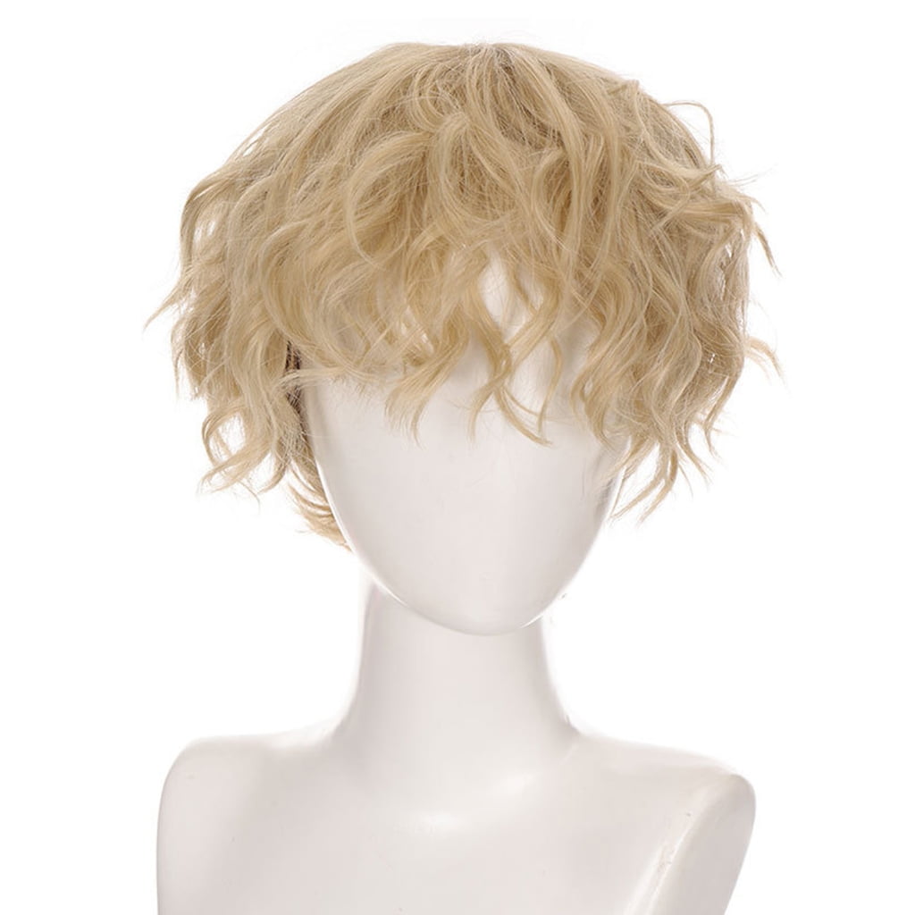 Natural Wigs Handmade Toupee Full Head Short Hair for Coser - Walmart.com