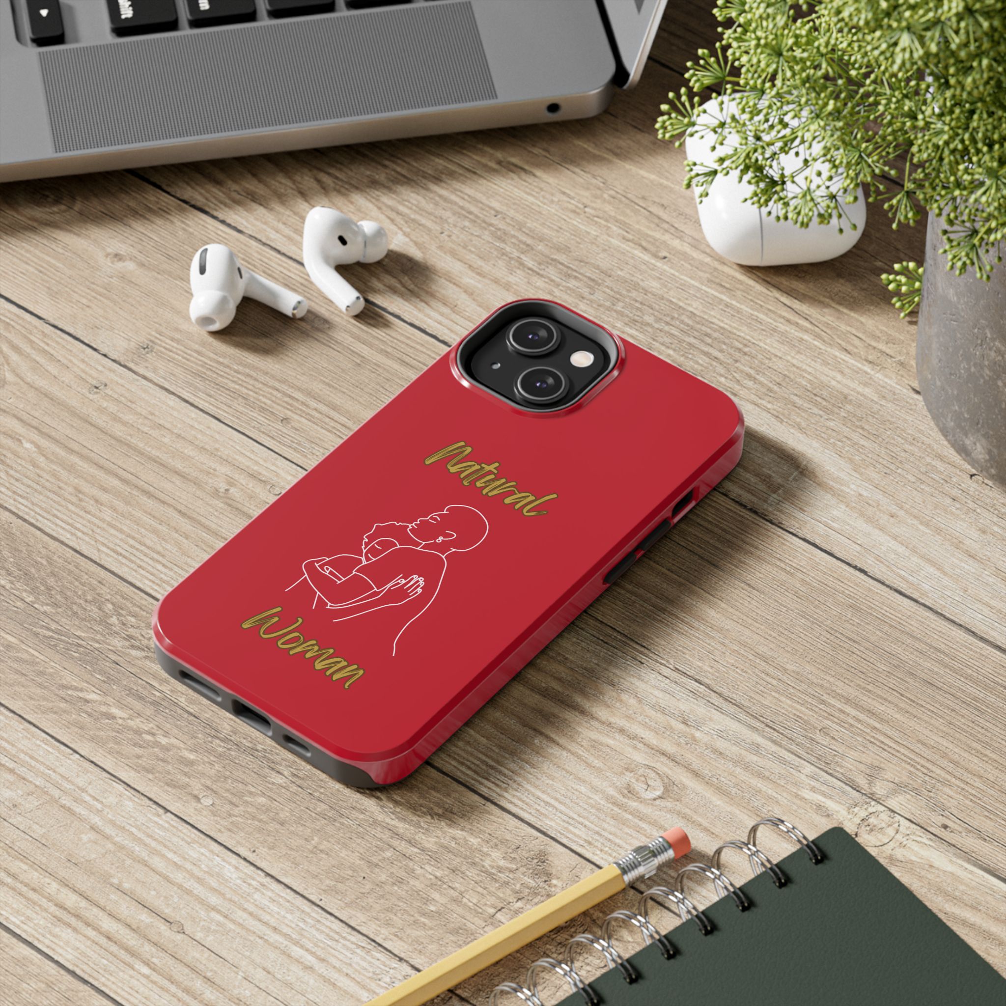 Natural Woman Safe With Momma (WL) Tough Phone Cases DARK RED - Walmart.com