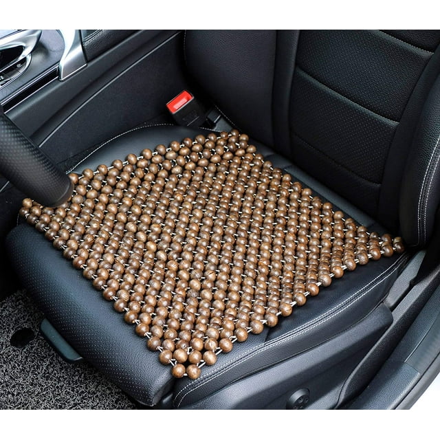 Natural Wood Beaded Seat Cover Pad Mat Comfy Cool Summer Massage Seat ...