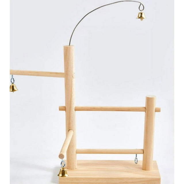 Natural Wood Bird Playground Parrot Playstand Playing Stand Exercise ...