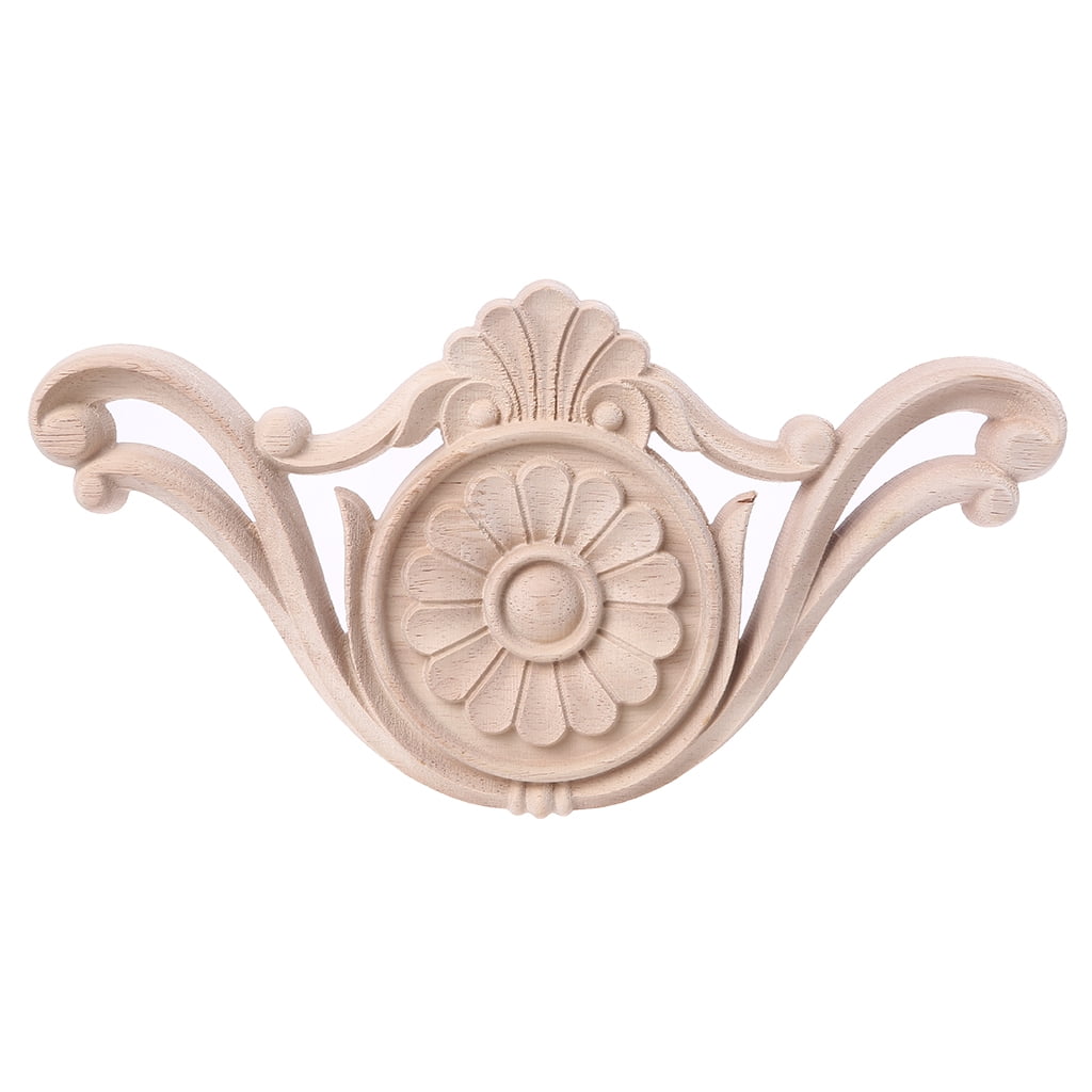 Natural Wood Carving Onlay Appliques for Furniture Cabinet Bed Door ...