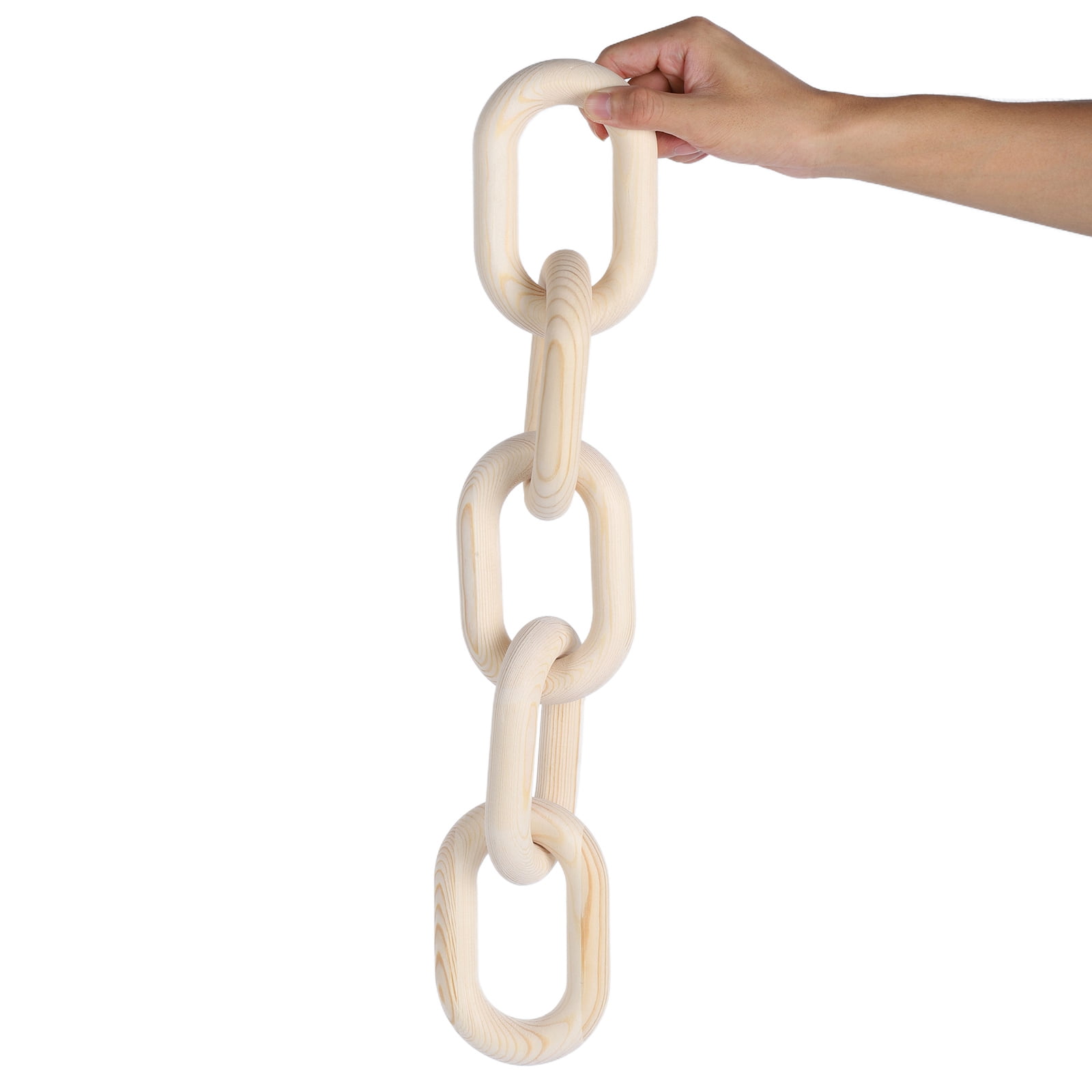 Natural Wood Chain Link Decor for Coffee Table Decorative Wood Chain ...