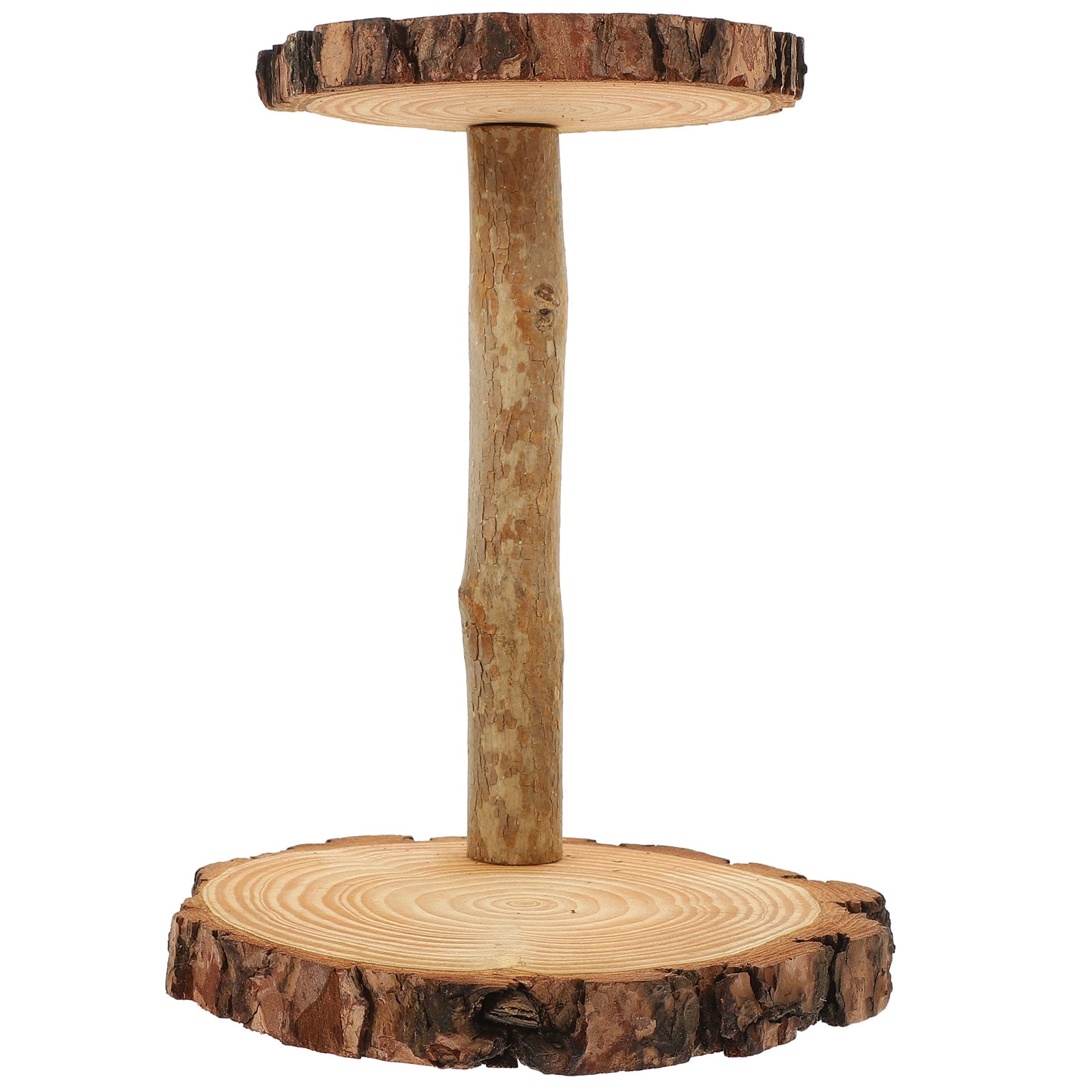 Natural Wood Chip Multi-layer Display Rack Wooden Tray Dessert Stand ...