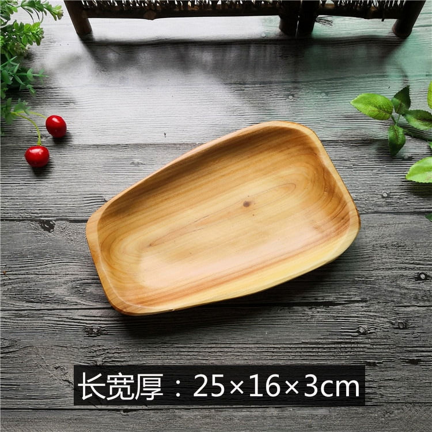 Raindrops 1Pack Wood Plate for Tea and Water Cup Storage in Home and ...