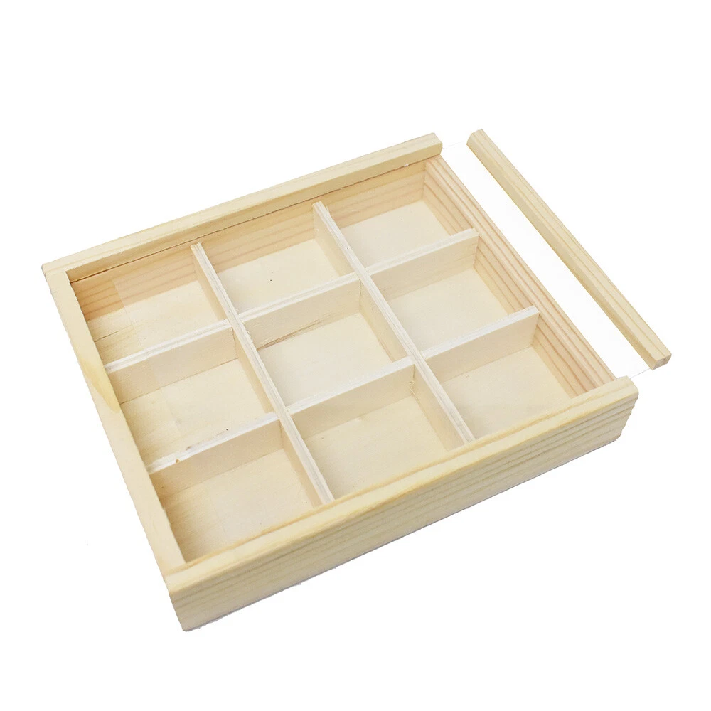 Natural Wood Diy 9-Window Keepsake Box, 6-Inch - Walmart.com