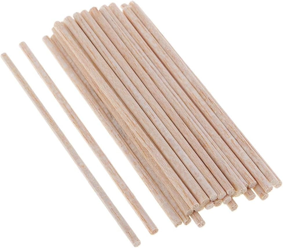 Natural Wood Dowel Rods for Crafts - Assorted Sizes and Shapes, 100mm ...