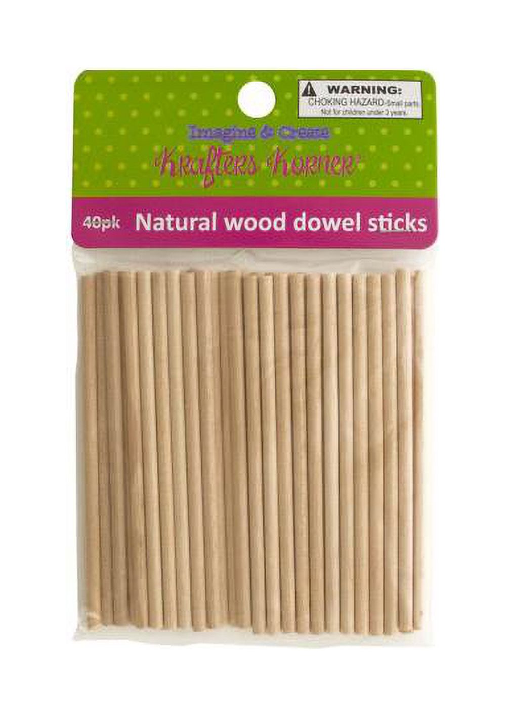 Natural Wood Dowel Sticks - Set of 12 - Walmart.com