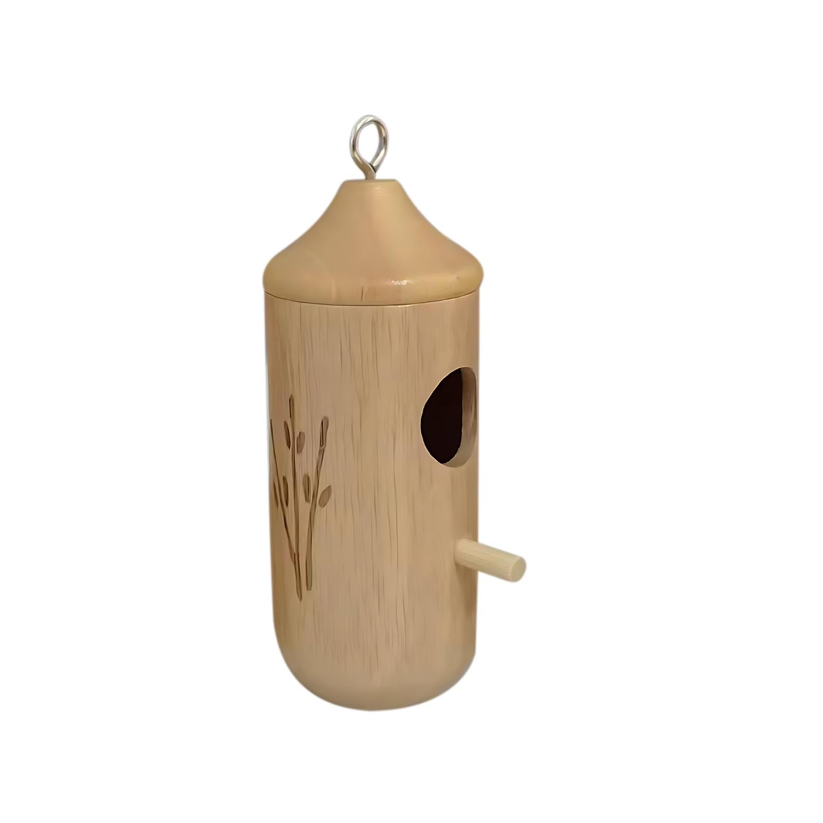 Natural Wood Hummingbird House for Outdoors - Handcrafted Garden Decor ...