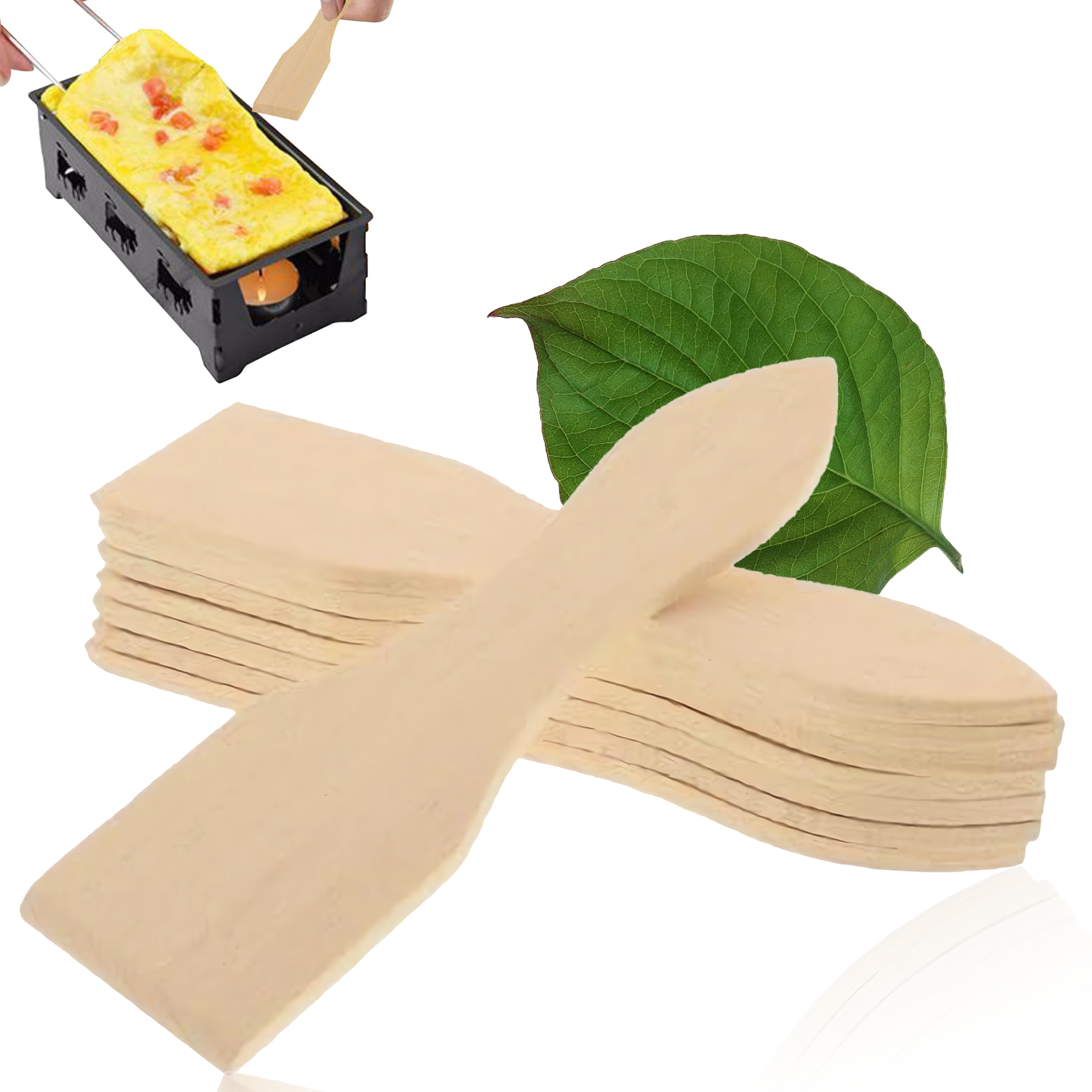 Natural Wood Non-stick Safe Cooking Utensils, Eco-friendly Long Handle ...