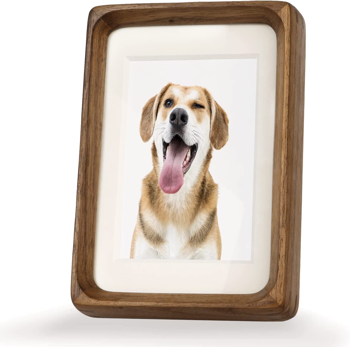 Natural Wood Photo Frames Inspired Tabletop Picture Frame with Mat ...
