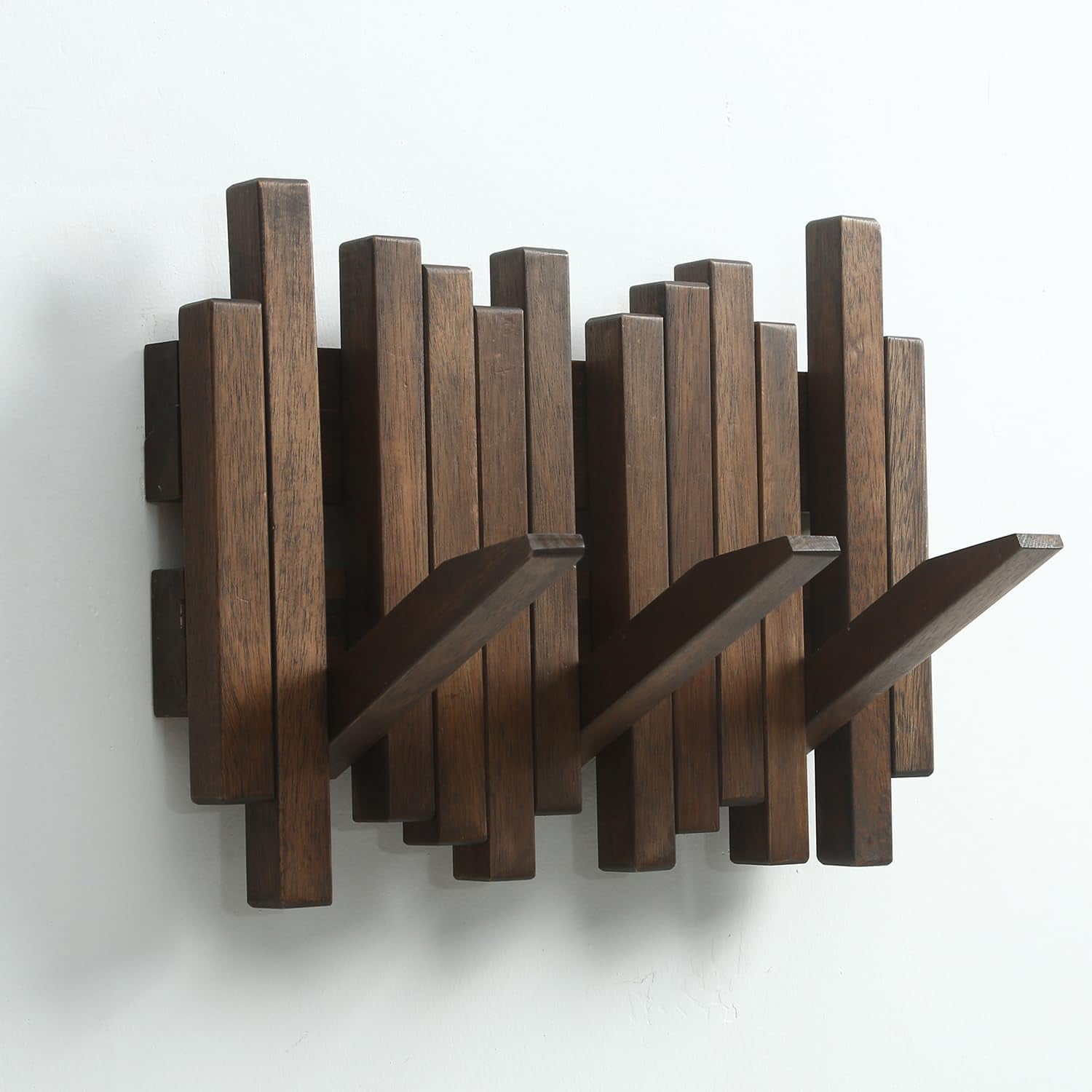 Natural Wood Wall Mounted Piano Coat Rack| Coat Rack Wall Mount| Flip ...