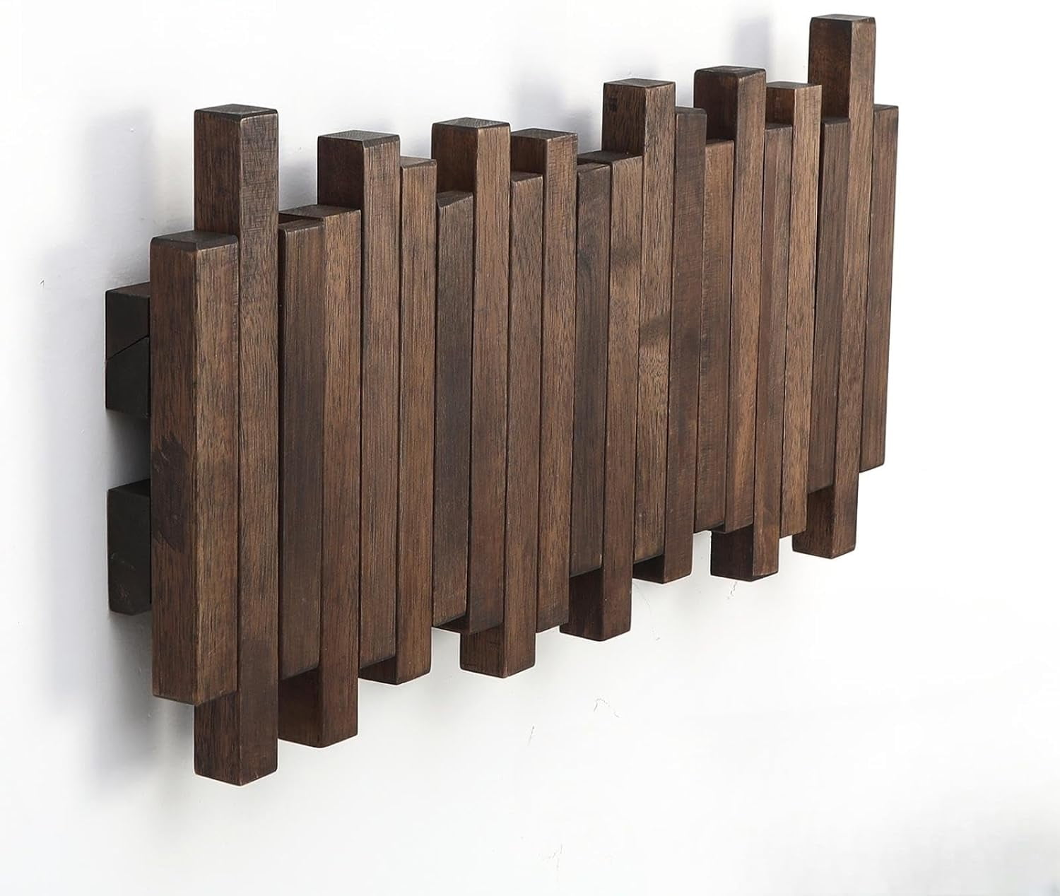 Natural Wood Wall Mounted Piano Coat Rack| Coat Rack Wall Mount| Flip ...