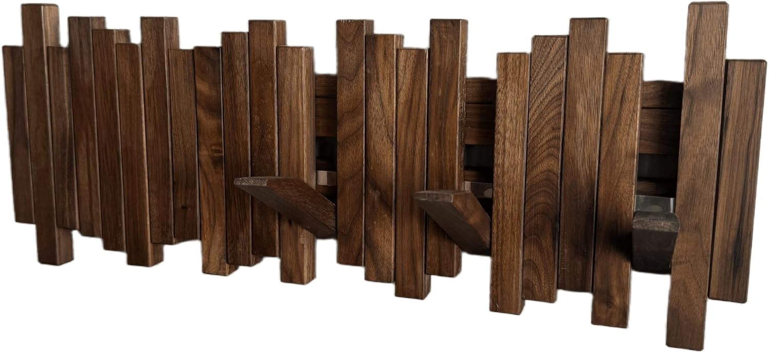 Natural Wood Wall Mounted Piano Coat Rack| Coat Rack Wall Mount| Flip ...