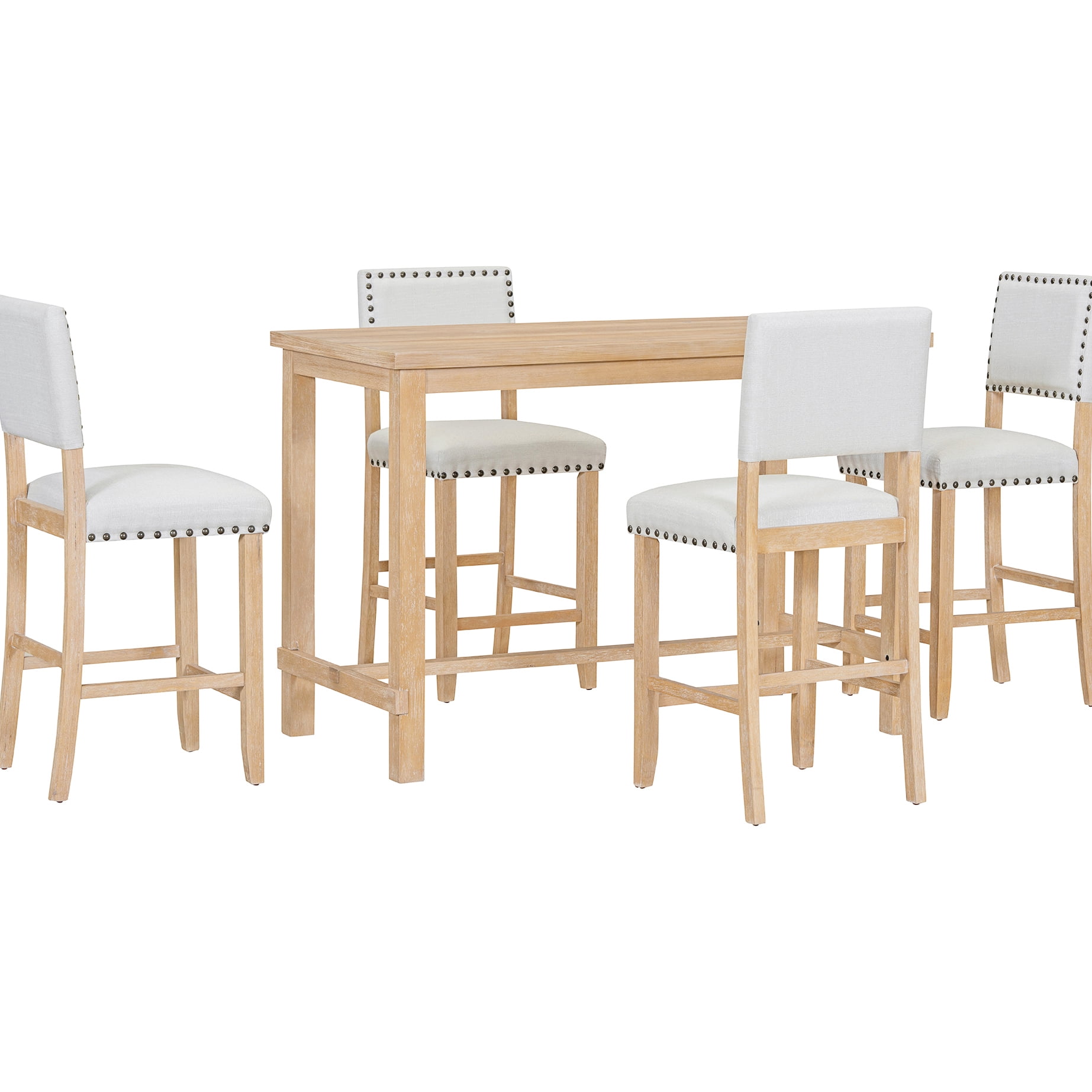 Natural Wood Wash Table And Chair For Charming Dining 5 With Modern ...