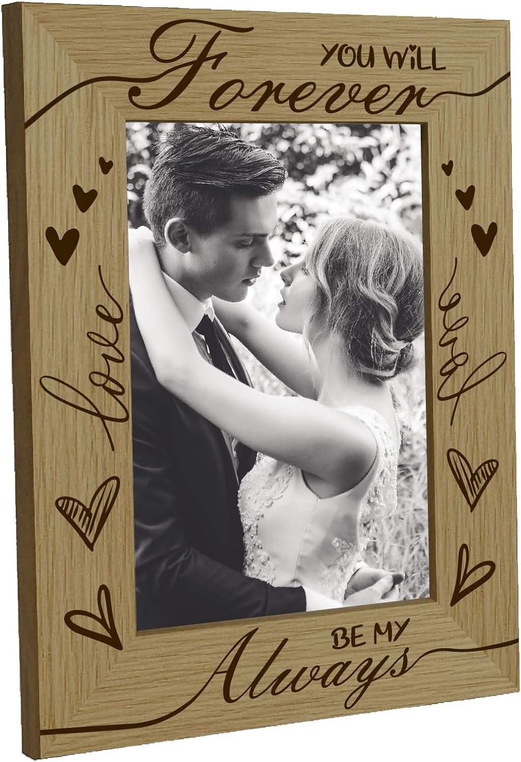 Natural Wood Word Forever Photo Frames for Tabletop Display Photo Frame ...