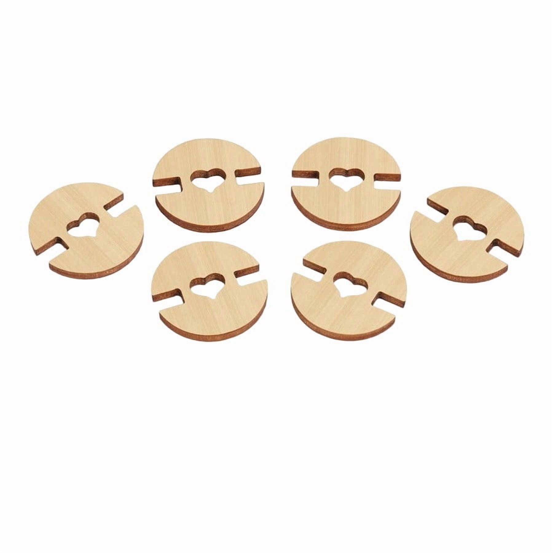 Natural Wooden Buttons for Knitting and Crafting Sewing Fasteners with ...