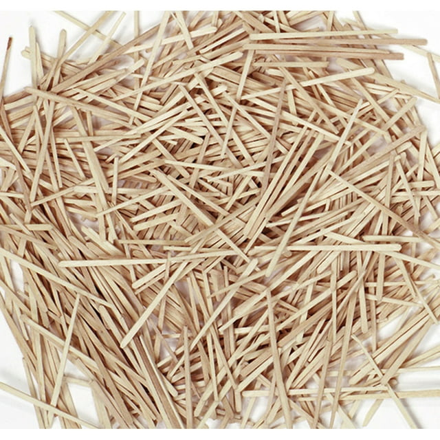 Natural Wooden Flat Toothpicks - 2500 per pack, 6 packs - Walmart.com
