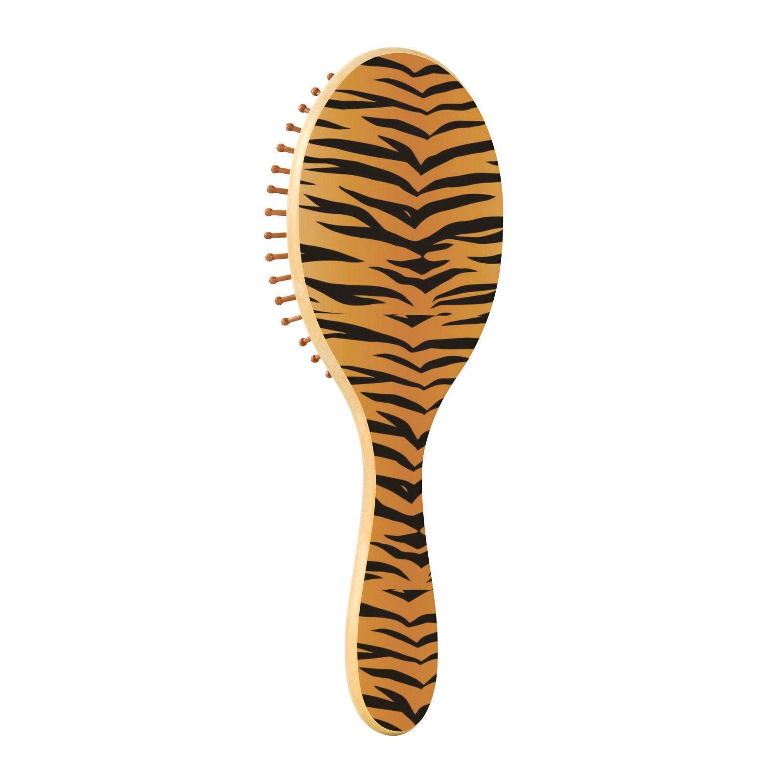 Natural Wooden Round Hair Brush - Wooden Cushion Massage Comb for ...