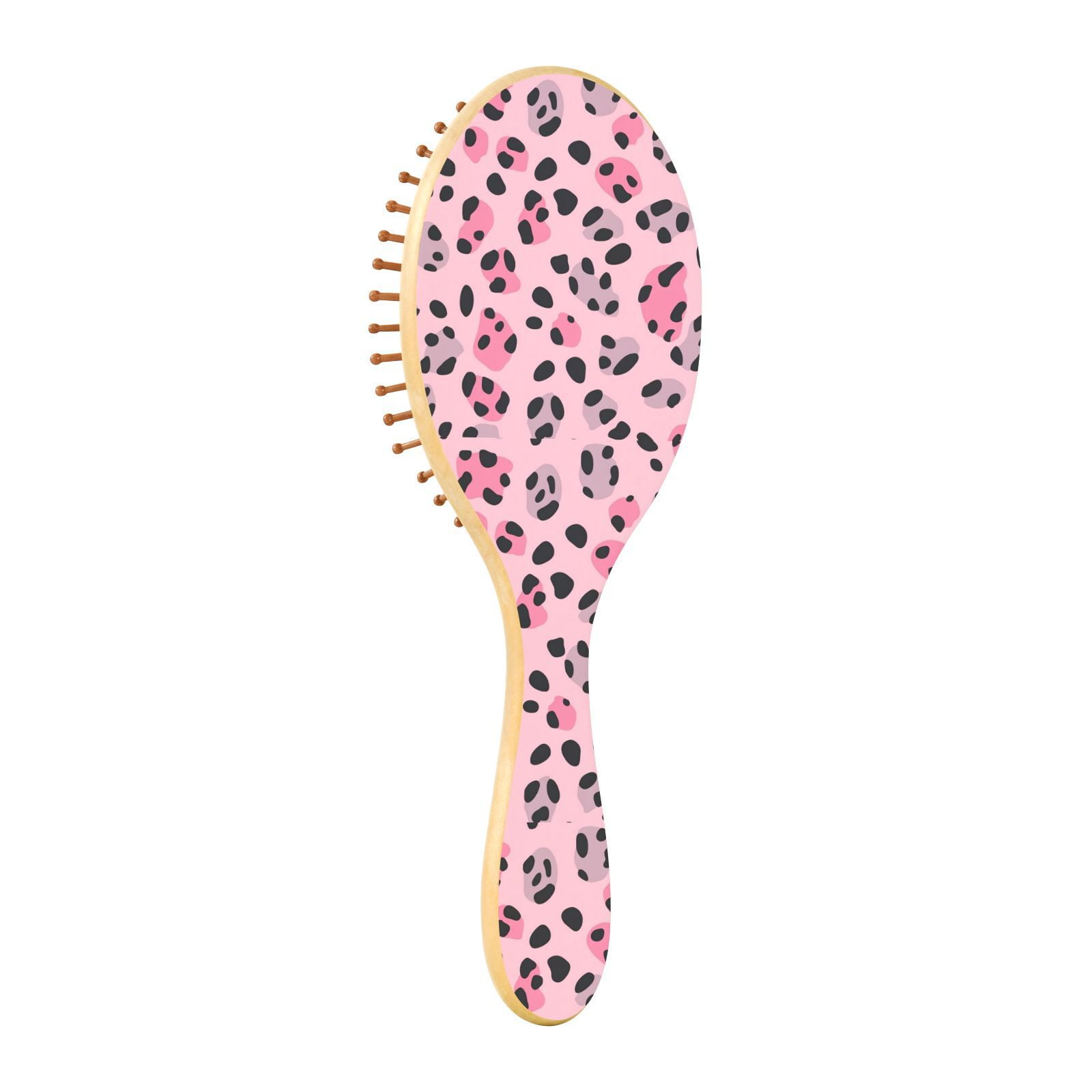 Natural Wooden Round Hair Brush - Wooden Cushion Massage Comb for ...
