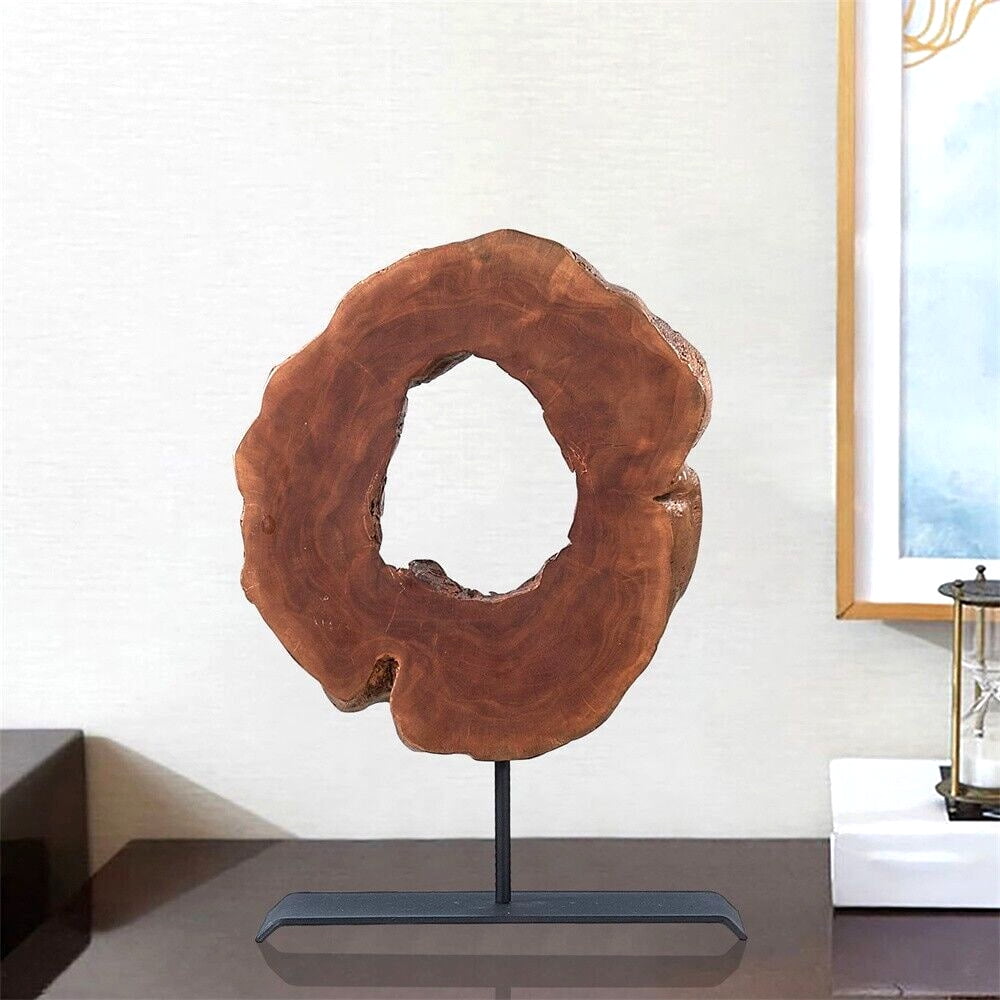 Natural Wooden Sculpture Wood Tabletop Sculpture Home Office Decor ...