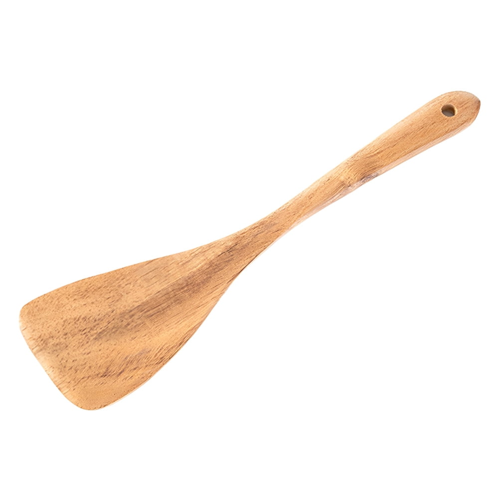 Natural Wooden Spoon Wooden Kitchen Utensils for Cooking Bend Spatula ...