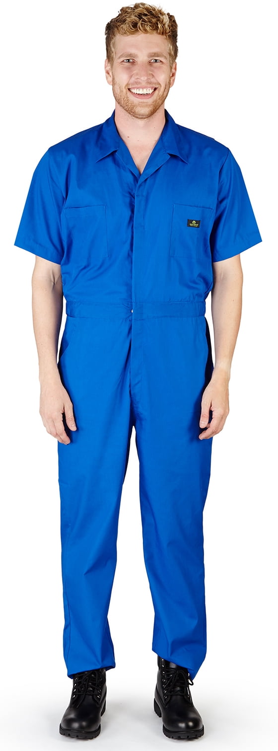 Natural Workwear Adult Big & Tall Unisex Short Sleeve Coverall Royal ...
