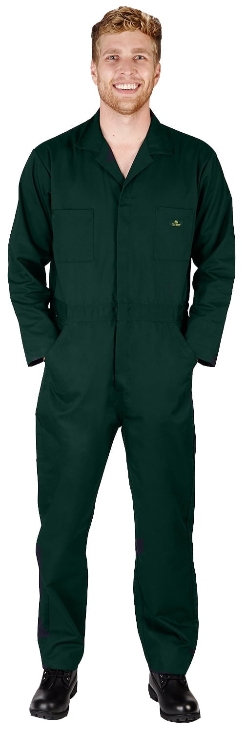 Natural Workwear Adult Mens Big & Tall Long Sleeve Coverall Green 3X ...