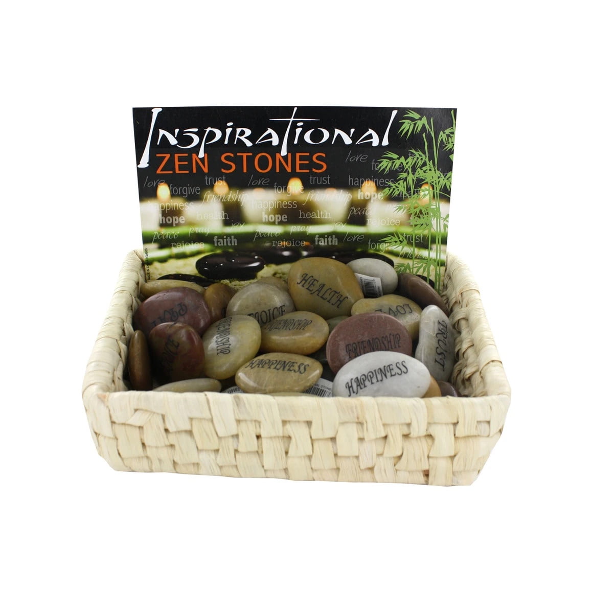 Natural Woven Box for Inspirational Stones, Perfectly Sized to Store Motivational Stones with ...