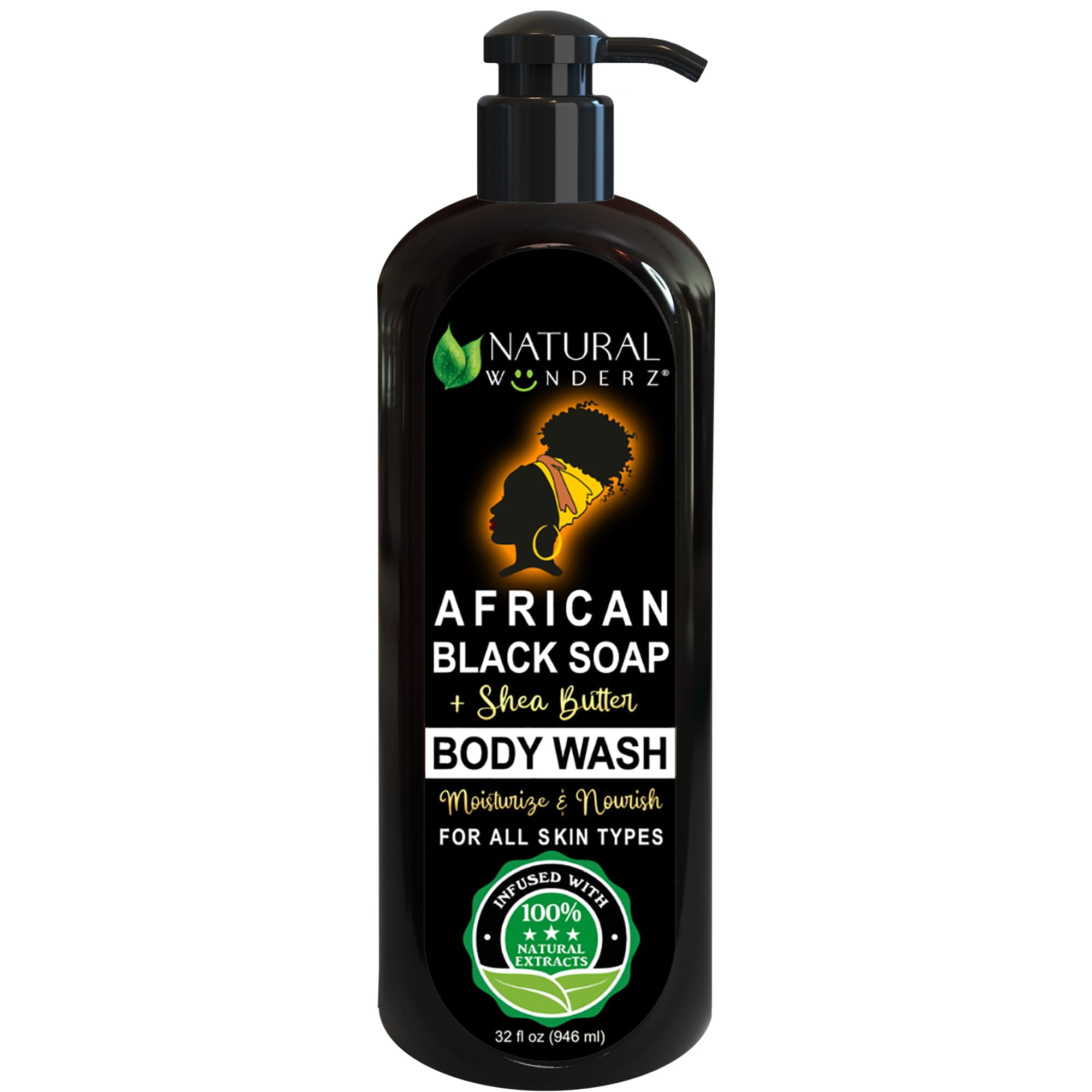 Natural Wunderz Body Wash VTF5 with African Black Soap and Shea Butter ...