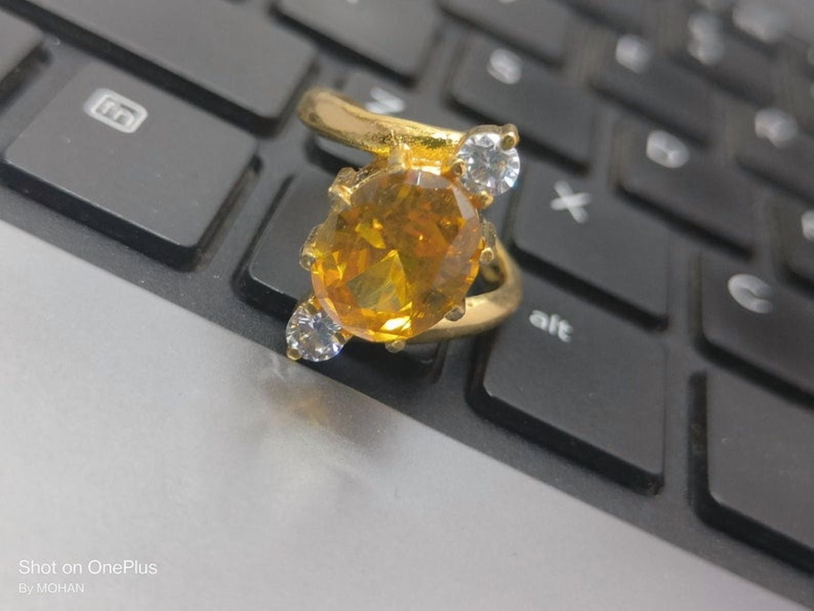 Natural Yellow Sapphire Ring: Handmade Panchadhatu Rashi Ratan ...