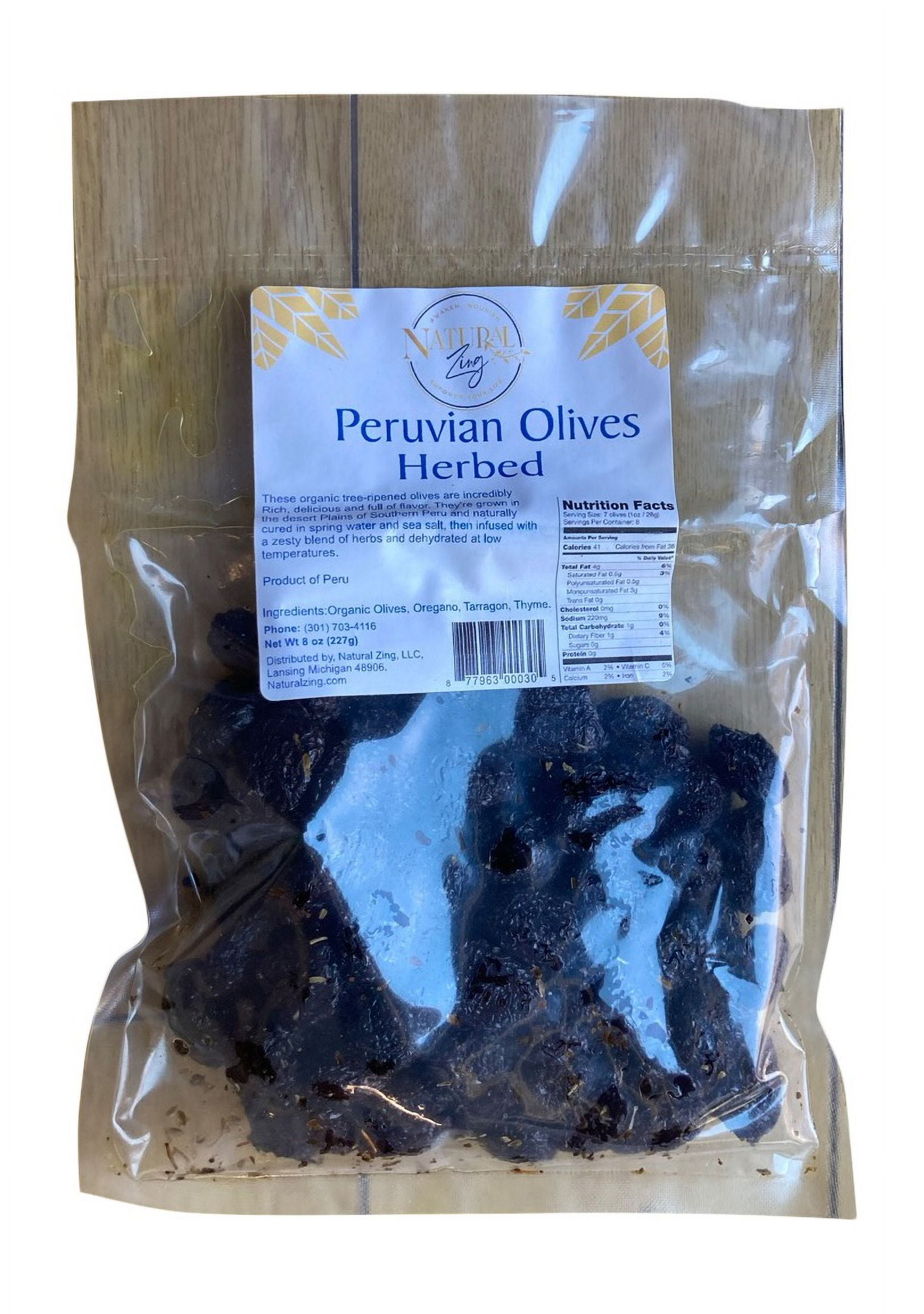 Natural Zing, Peruvian Olives Herbed, 8 oz - Walmart.com