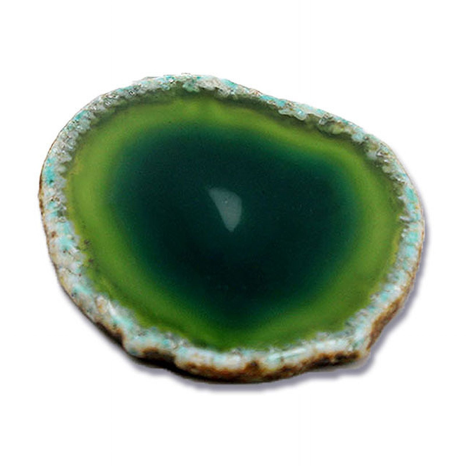 Natural agate coaster round rough stone natural stone coffee pad color ...