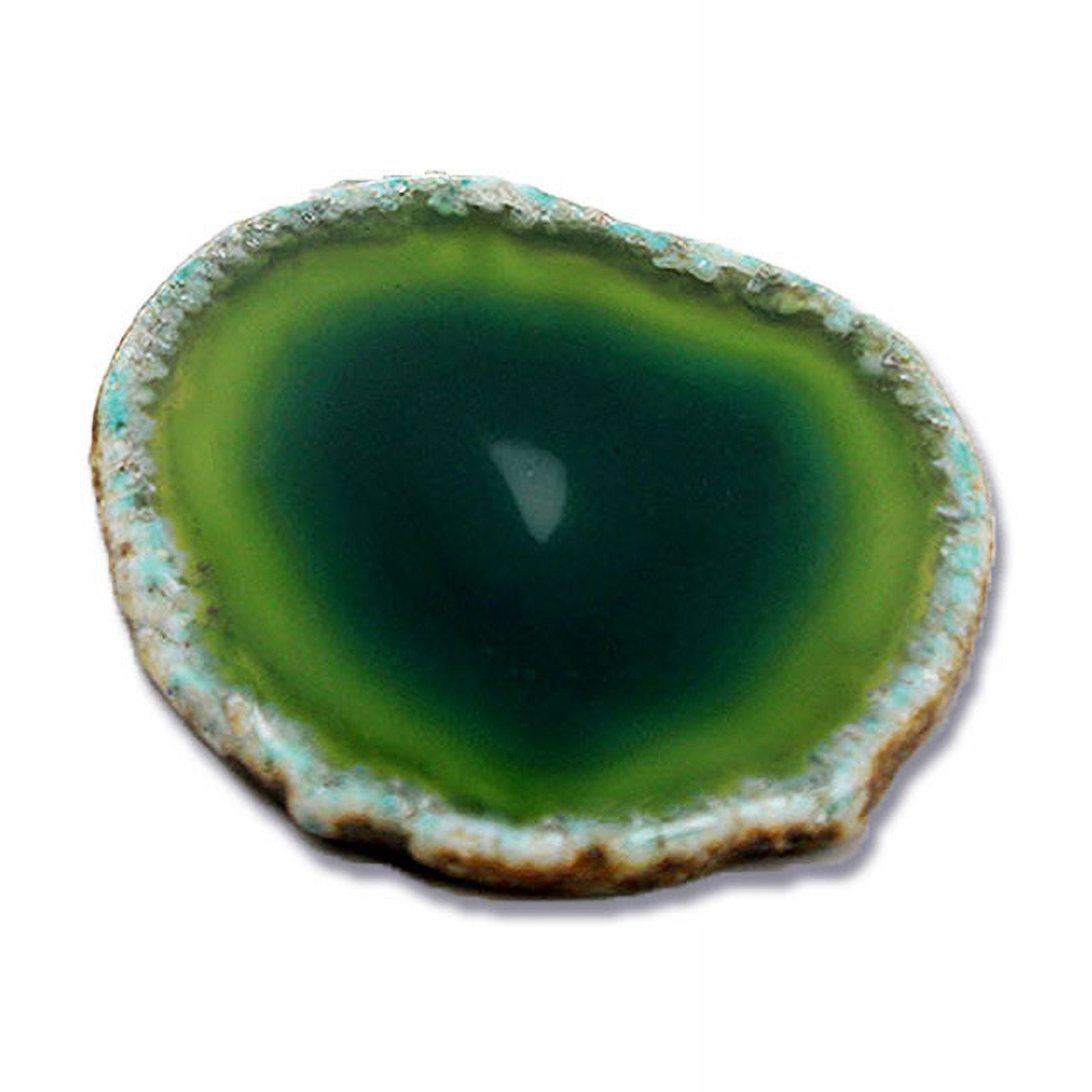 Natural agate coaster round rough stone natural stone coffee pad color ...