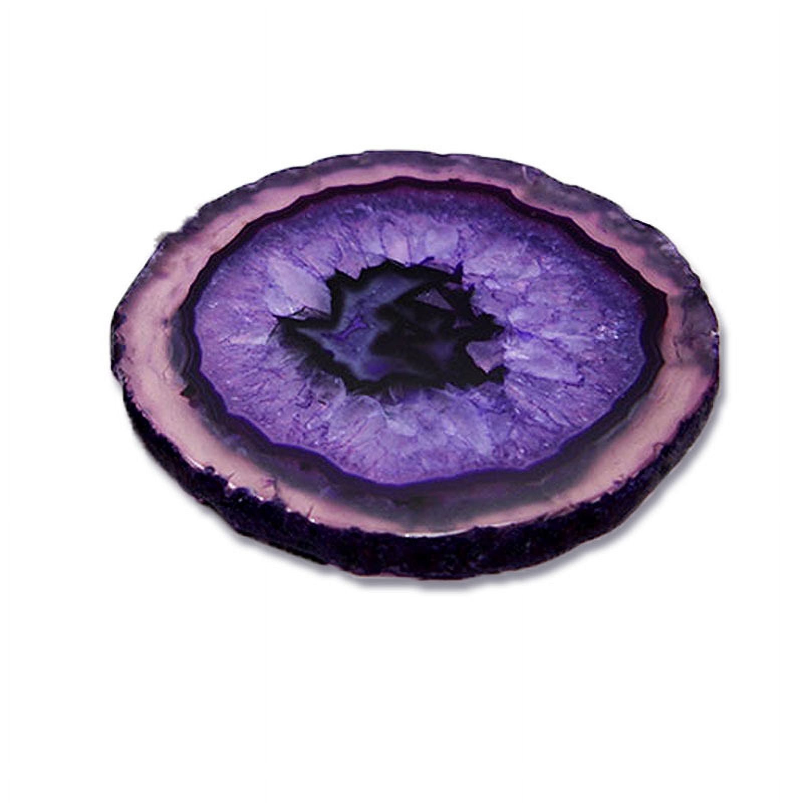 Natural agate coaster round rough stone natural stone coffee pad color ...