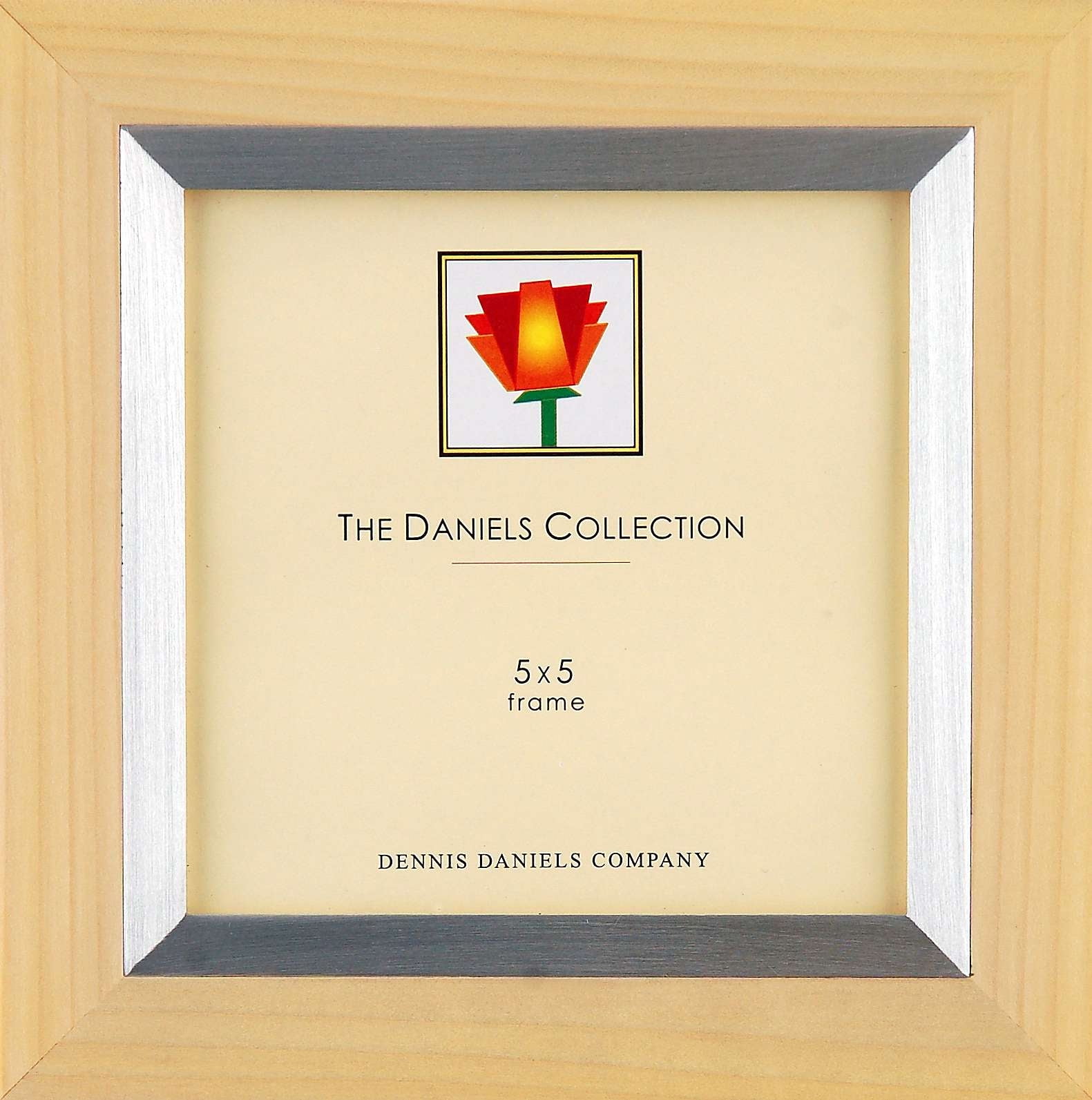 Natural-blond wood with aluminum inlay 5x5 frame by Dennis Daniels ...