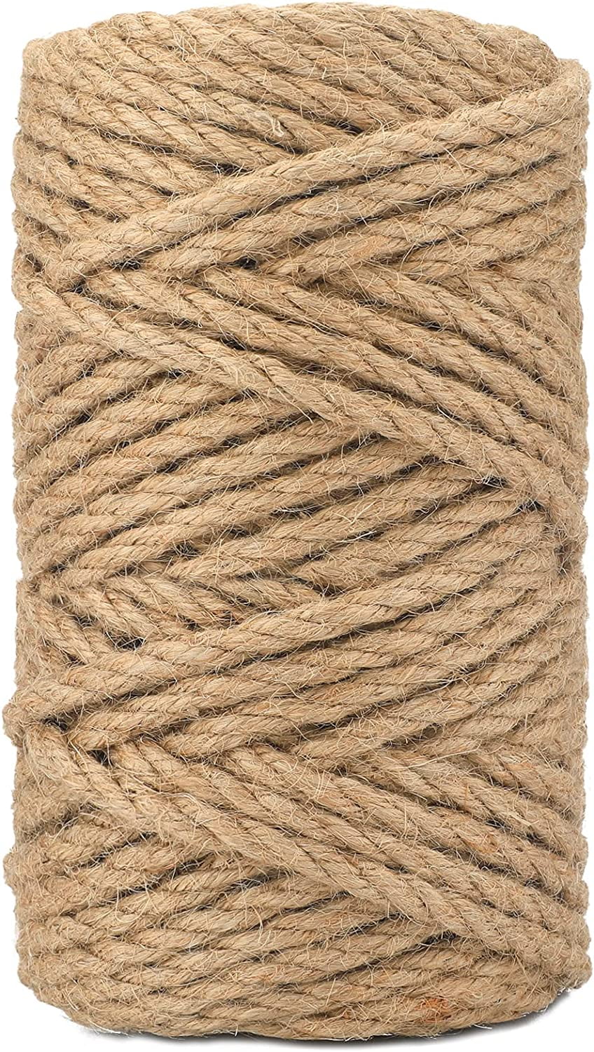 Natural jute rope 164 feet -1/4 inches (6mm) garden rope, suitable for ...