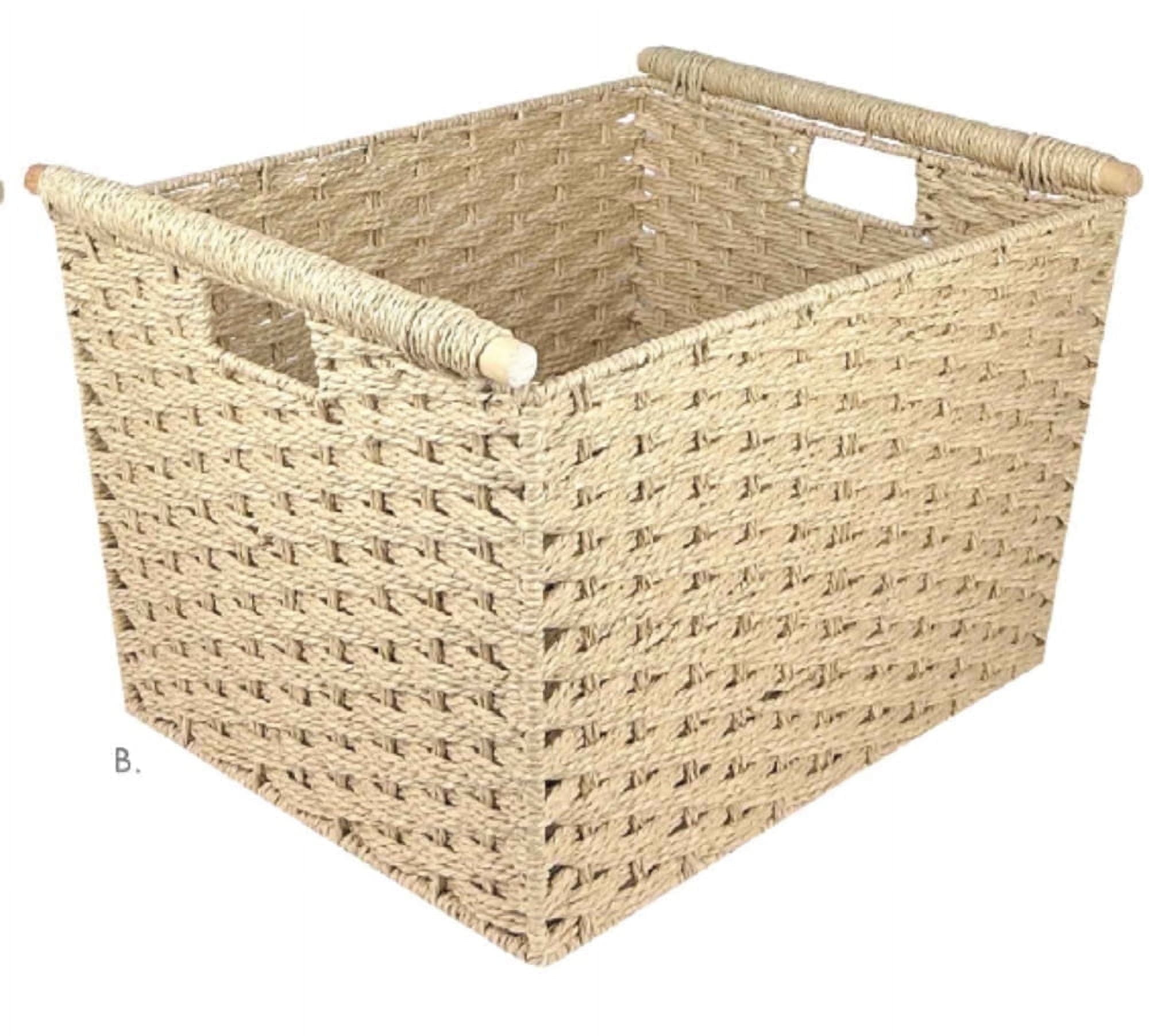 COOK WITH COLOR Wool Laundry Basket & Closet Organizer, Natural Paper ...