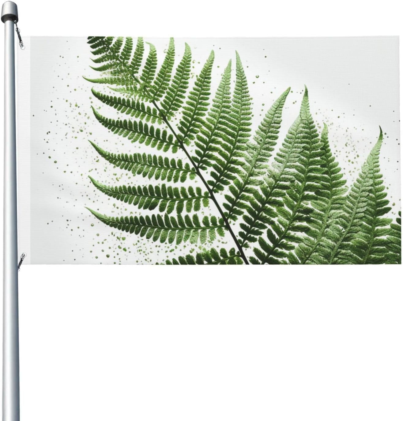 Natural plant silhouette fern leaf Garden Flag Welcome Flags for ...
