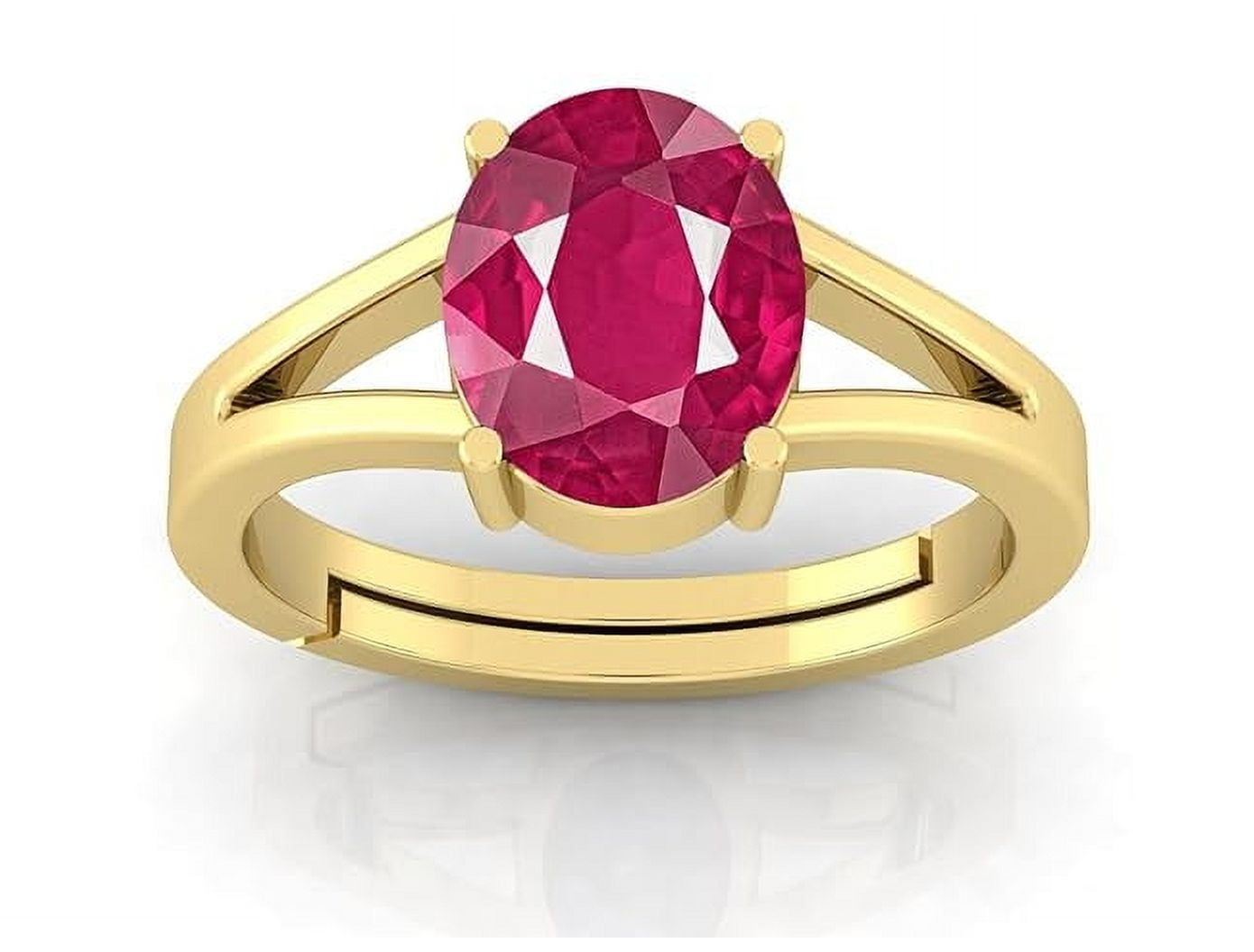 Natural ruby ring, July birthstone ring, oval cut red gemstone ring ...
