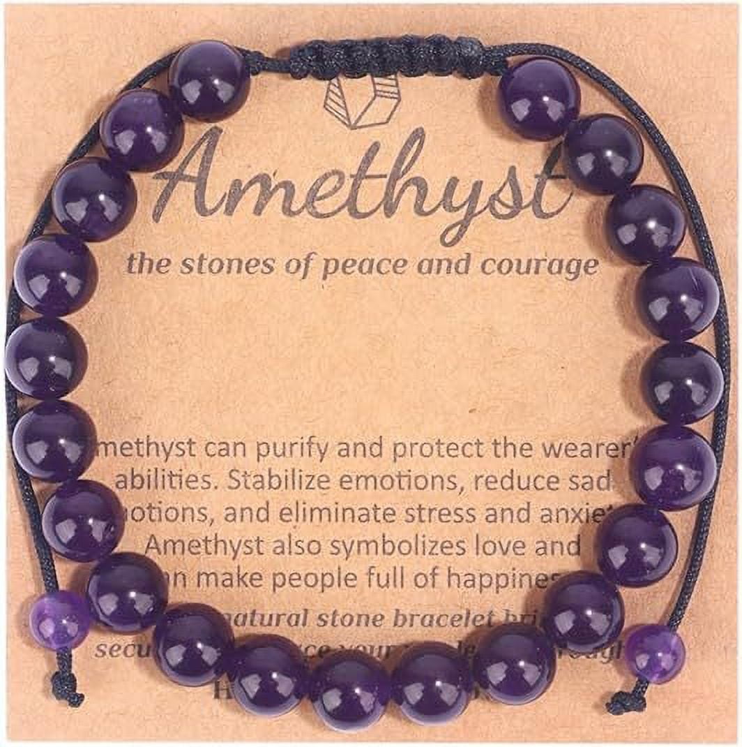 Natural stone with cardboard beads elastic rope strings crystal agate ...