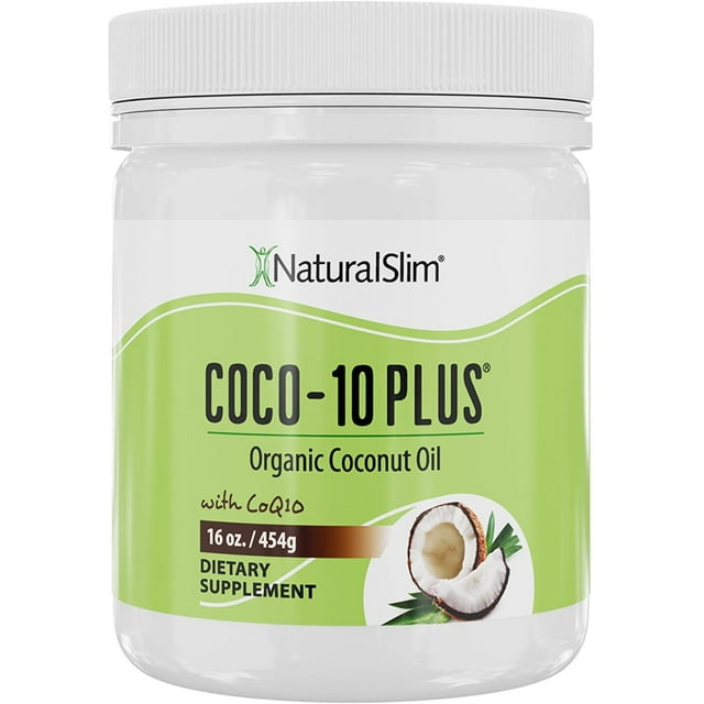 NaturalSlim Coco-10 Plus Dietary Supplement - Organic Coconut Oil & Coenzyme Q10 for Natural ...