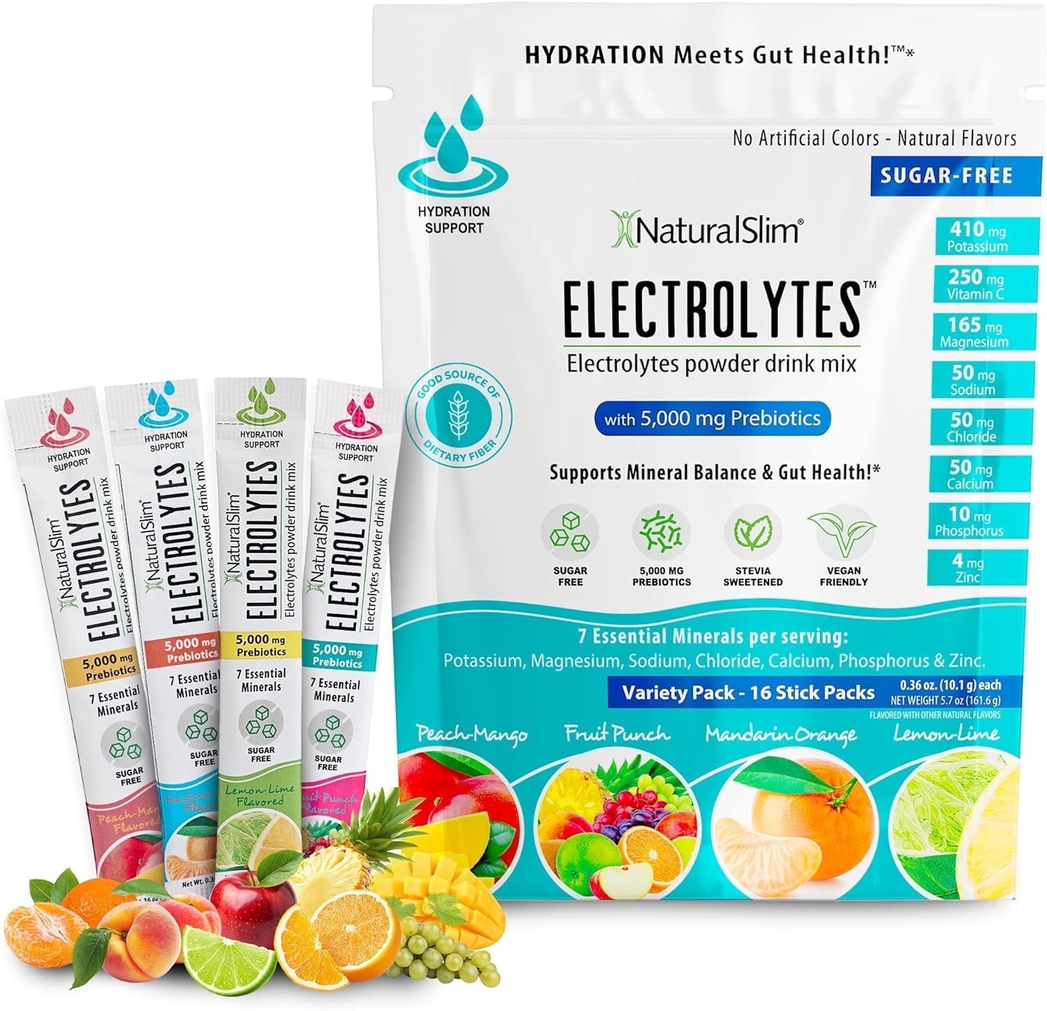 NaturalSlim Electrolytes Powder, Sugar-Free Hydration & Energy Drink ...