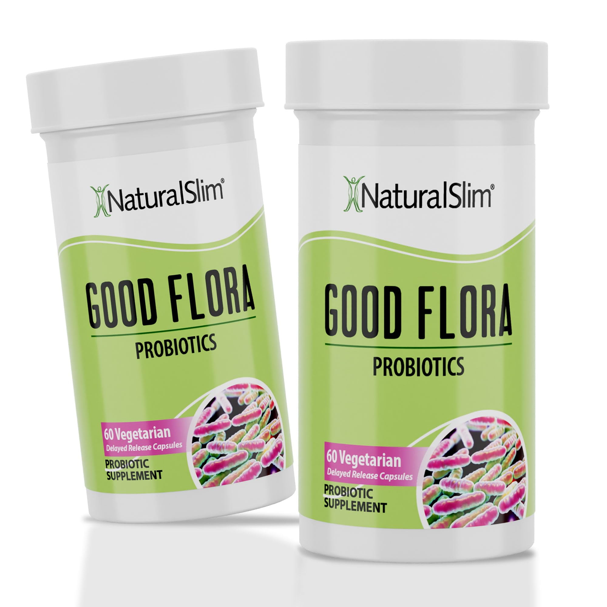 NaturalSlim Good Flora 2-Pack Probiotic Supplement for Digestive Health ...