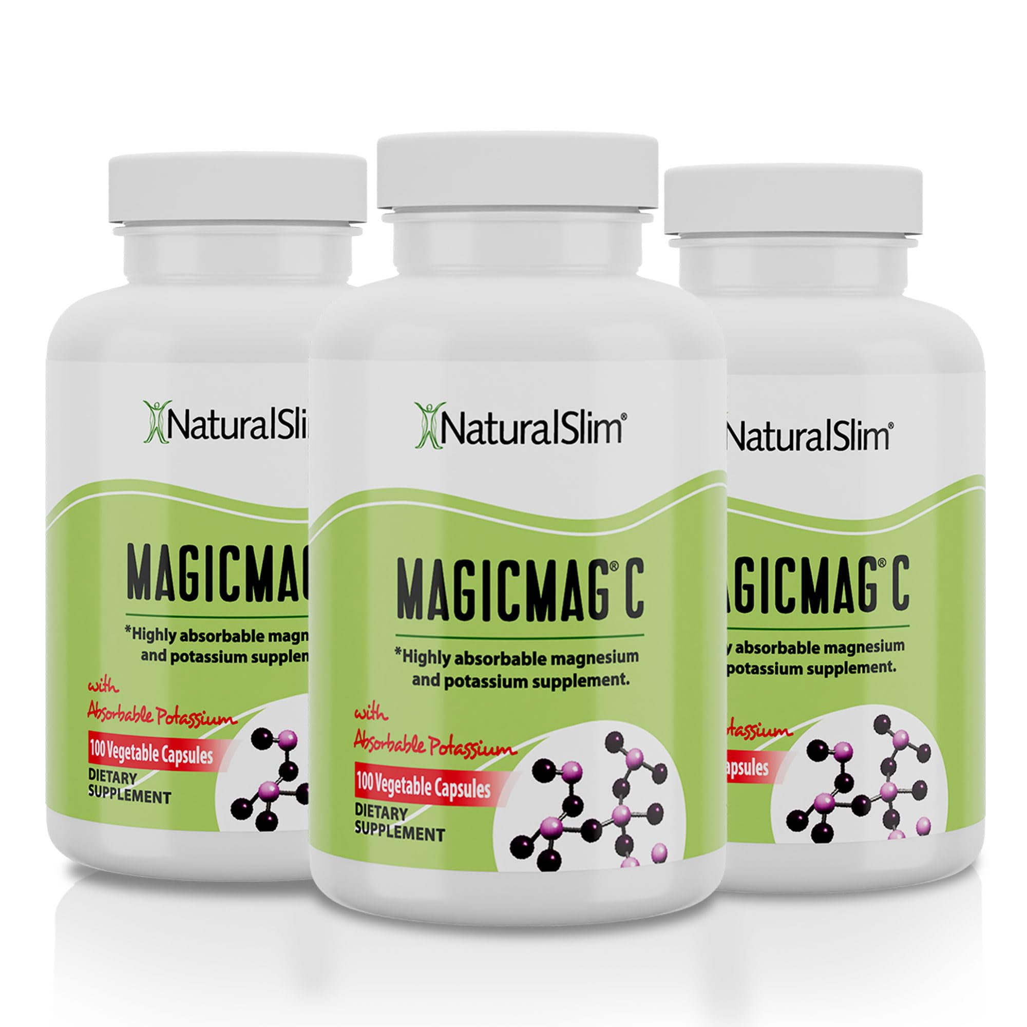NaturalSlim MagicMag-C High Absorbent Magnesium Citrate Capsules with ...