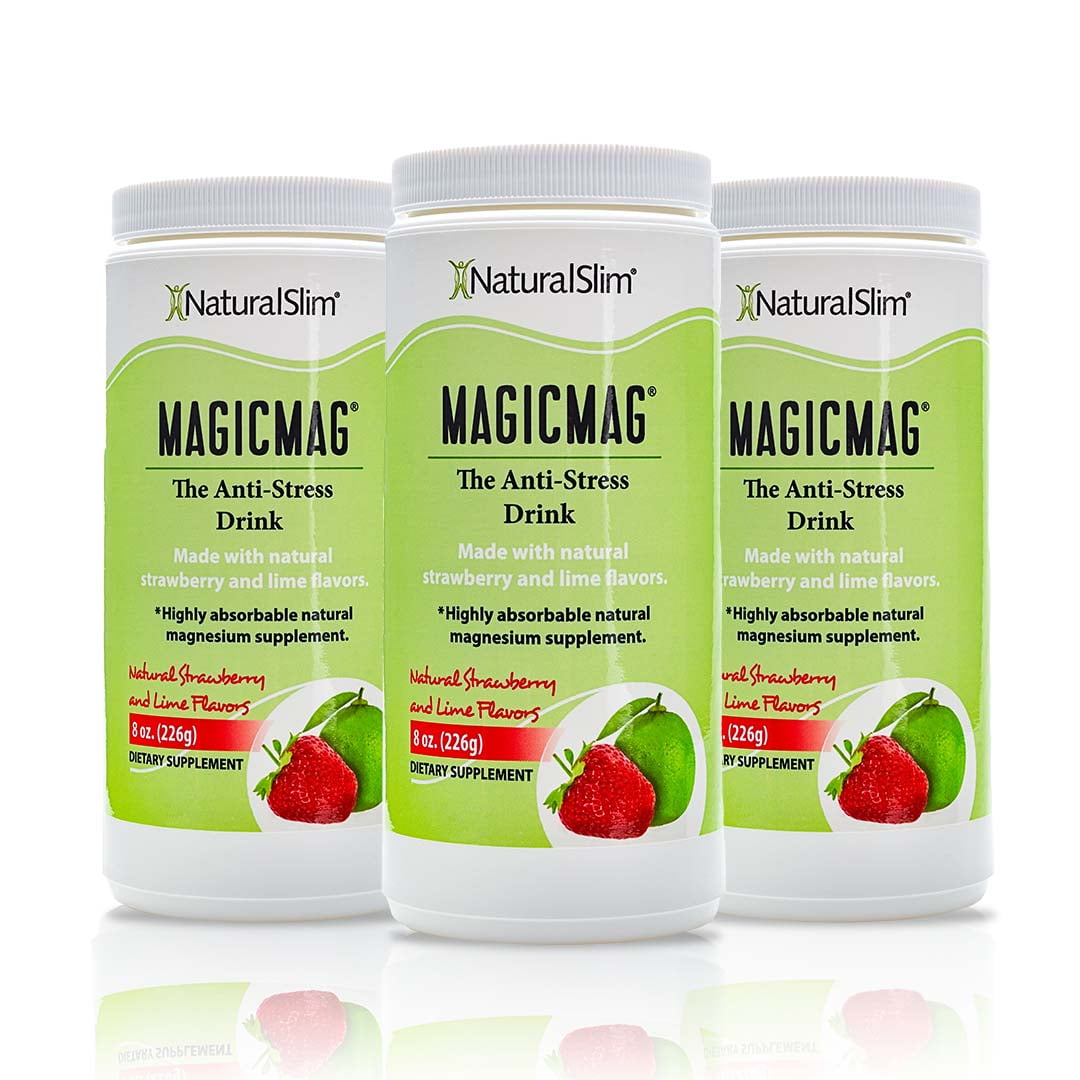 NaturalSlim MagicMag® Anti-Stress Magnesium Citrate Lemonade Powder - 3 ...