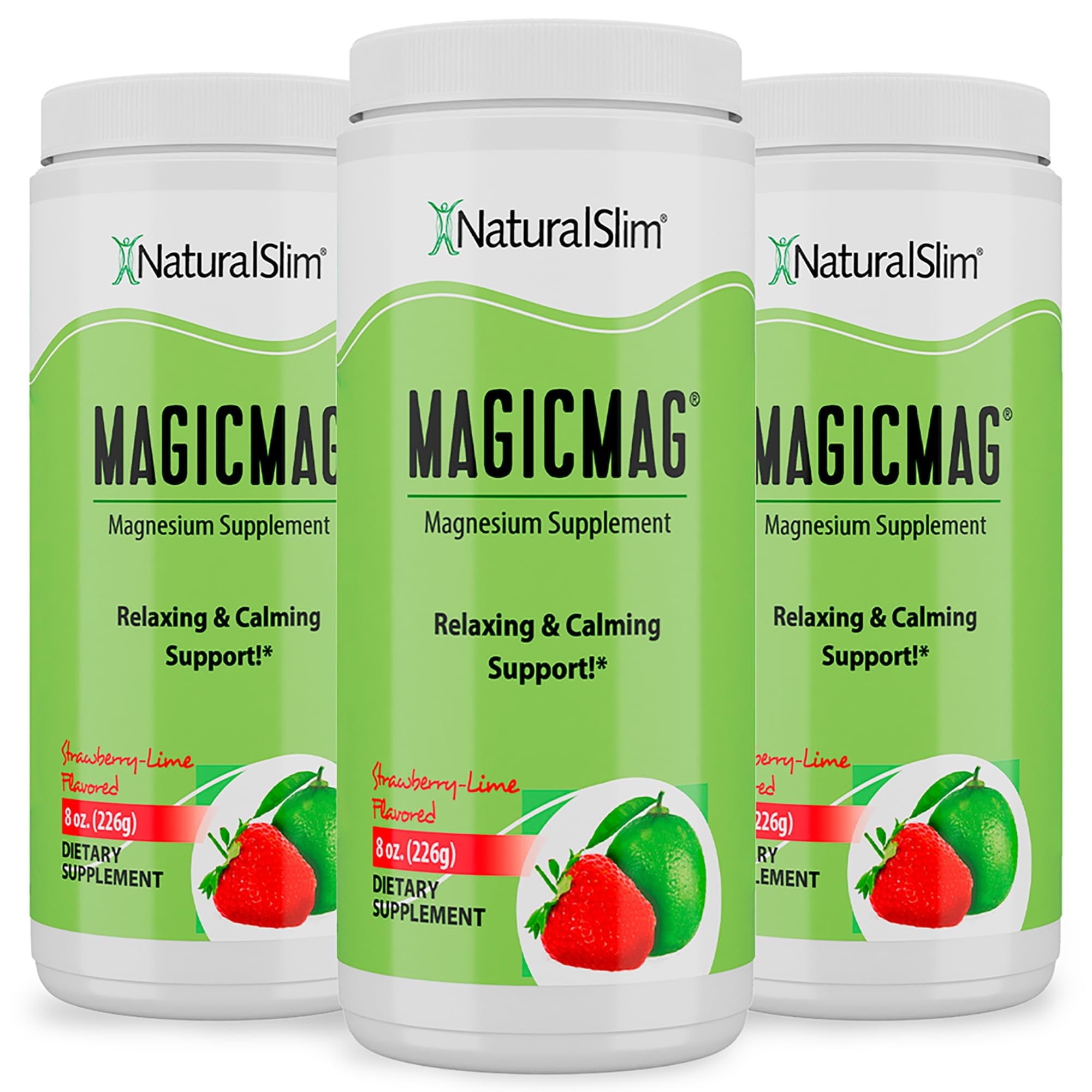 NaturalSlim MagicMag® Anti-Stress Magnesium Citrate Lemonade Powder - 3 ...