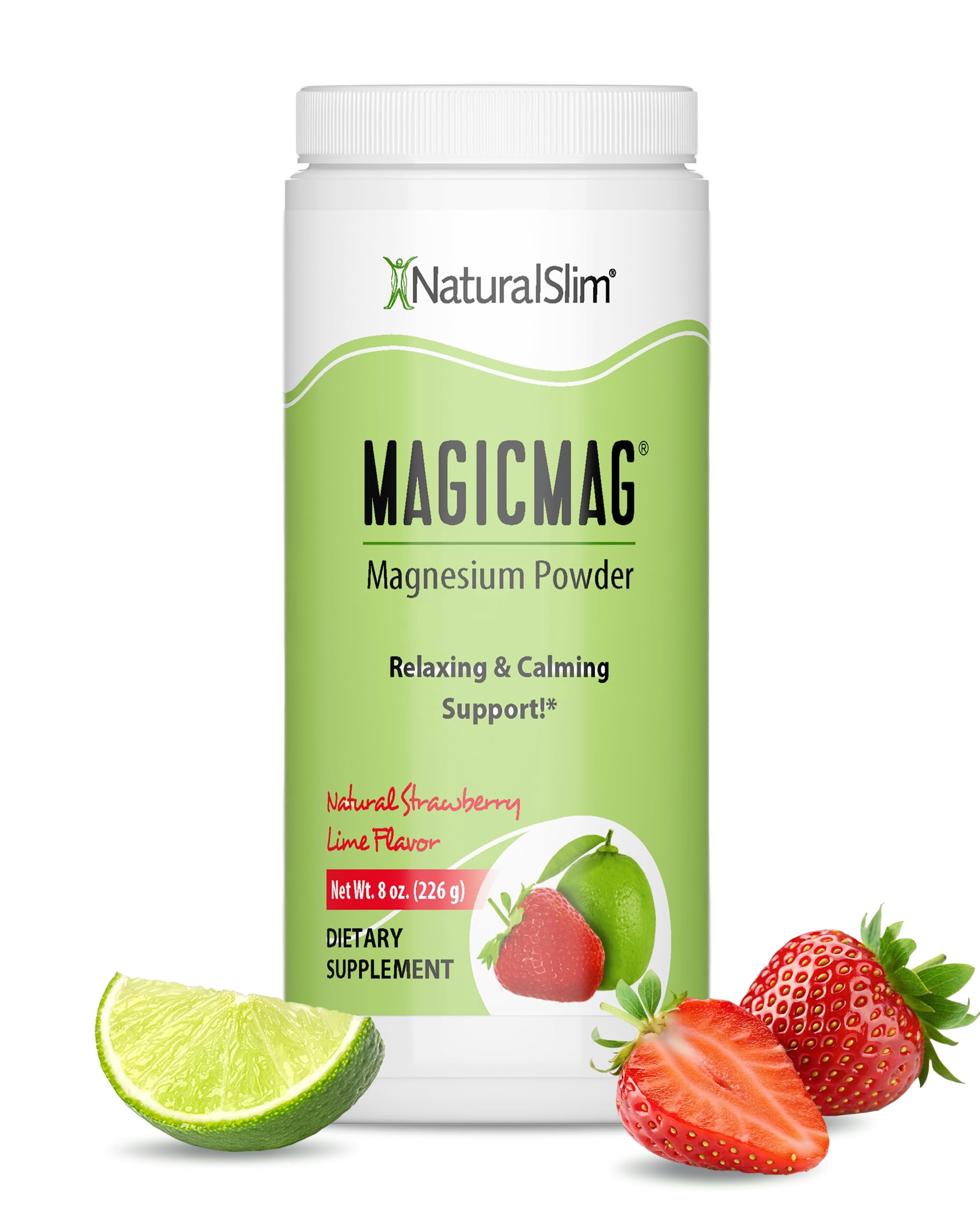 NaturalSlim, Magnesium Citrate Powder, 8oz, Anti Stress Drink Mix ...