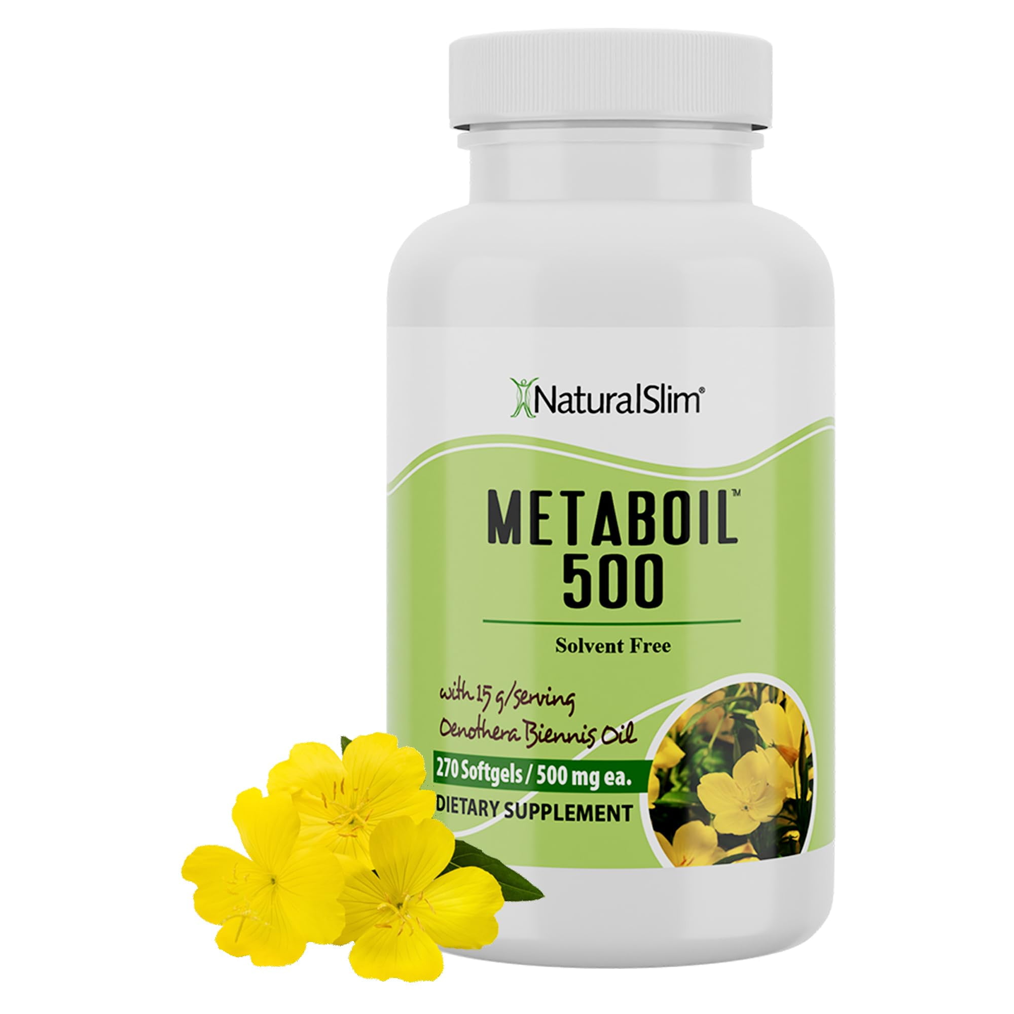 NaturalSlim Organic Metaboil 500 Supplement w/ Evening Primrose Oil ...