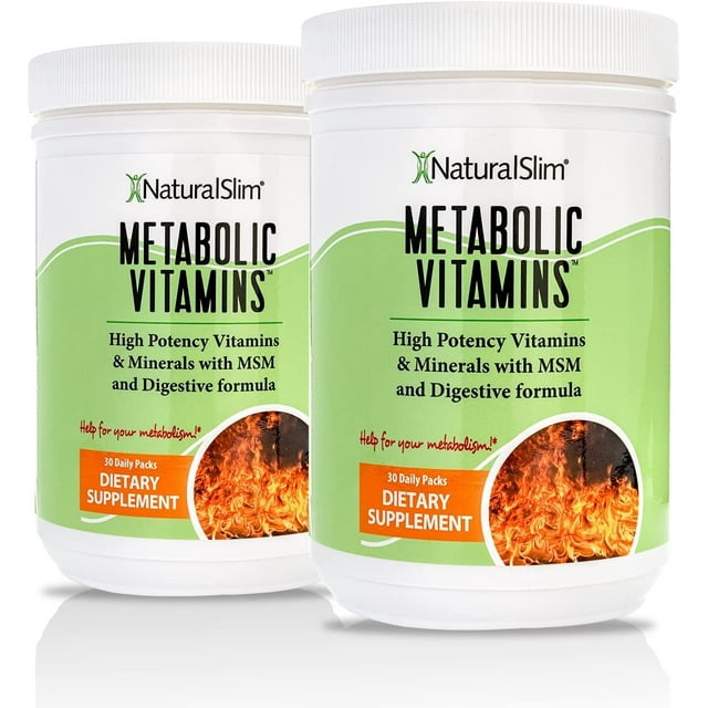 NaturalSlim Metabolic Vitamins, 2-Pack Dietary Supplement, B-Complex ...